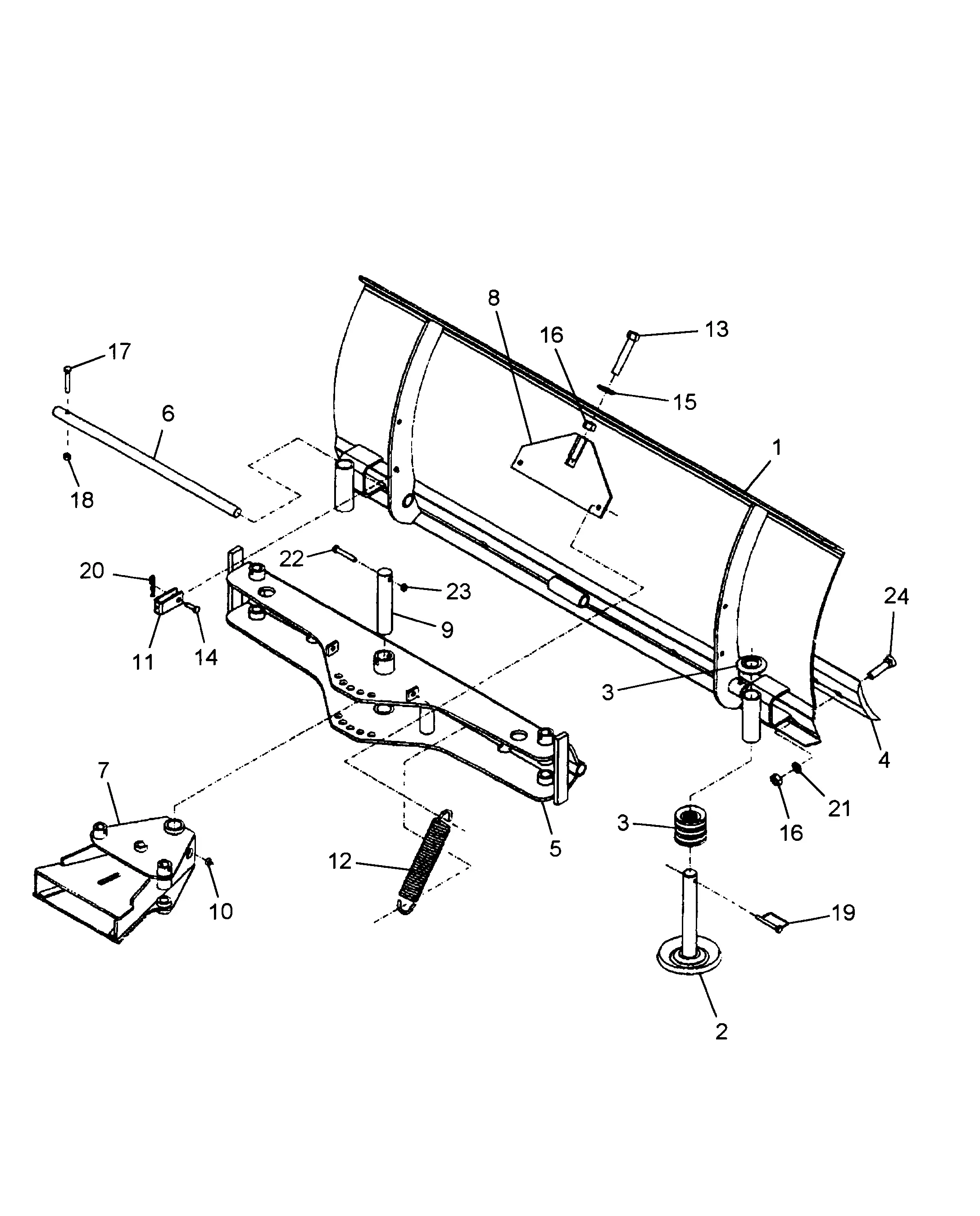Case IH BMX160H - FRONT MOUNTED BLADE(11/03 - 12/07) Parts Diagrams