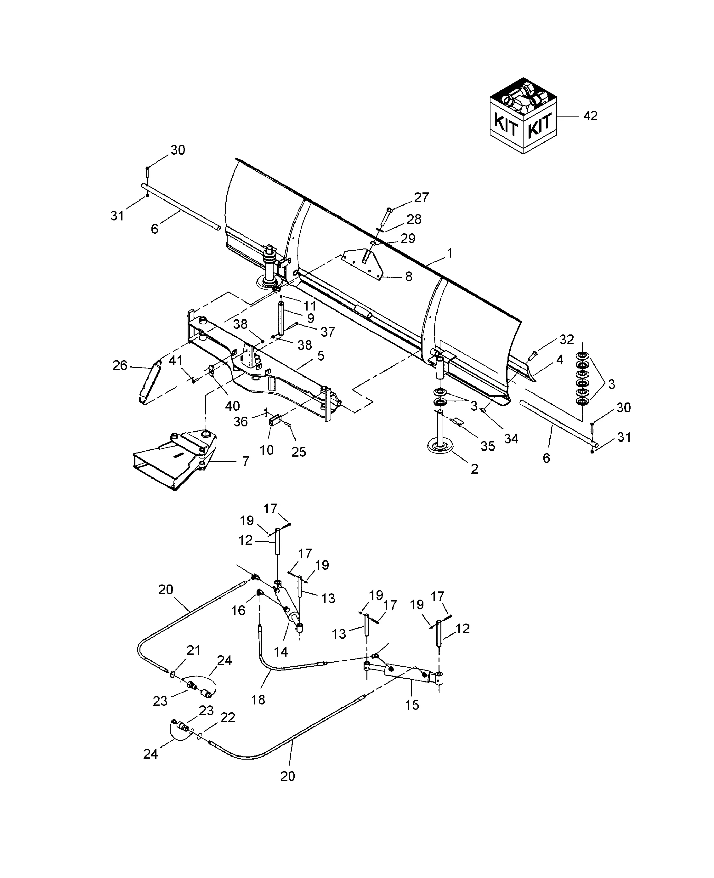 Case IH BMX172H - FRONT MOUNTED BLADE(11/03 - 12/07) Parts Diagrams