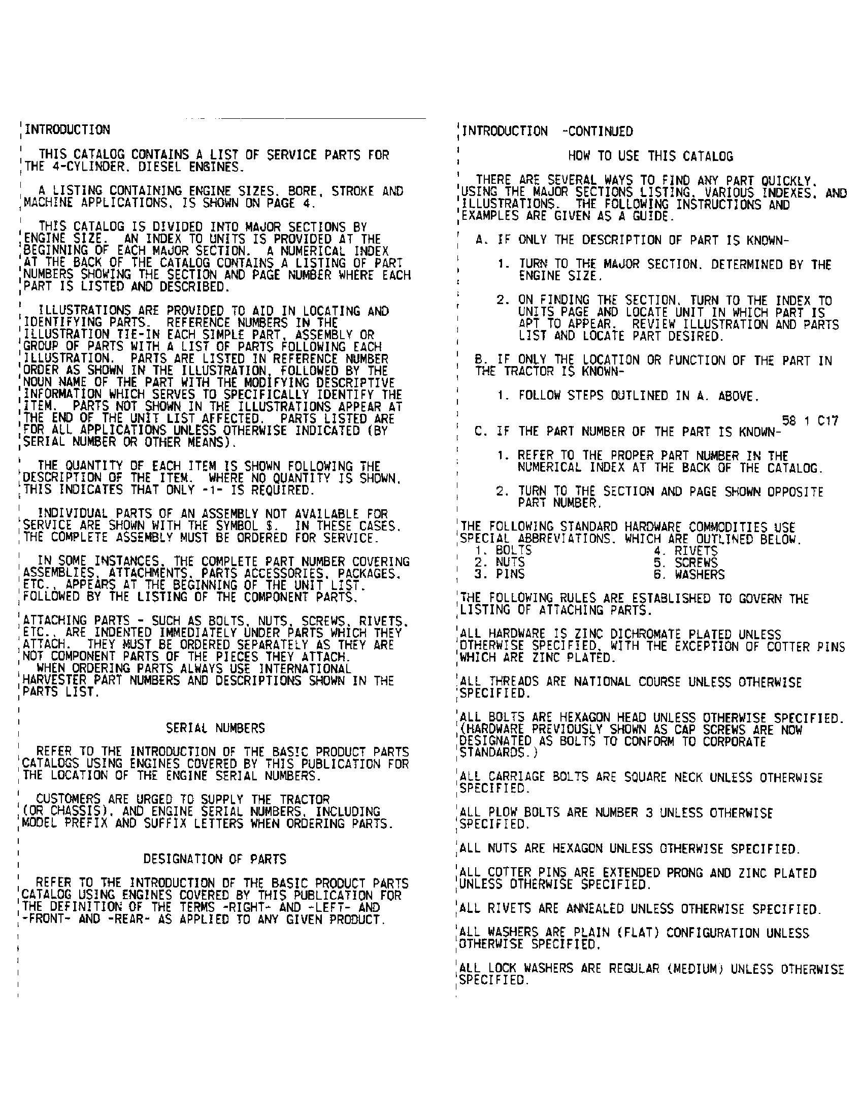 Case IH D-239 - 4 CYLINDER DIESEL ENGINE(01/68 - 12/73) Parts Diagrams