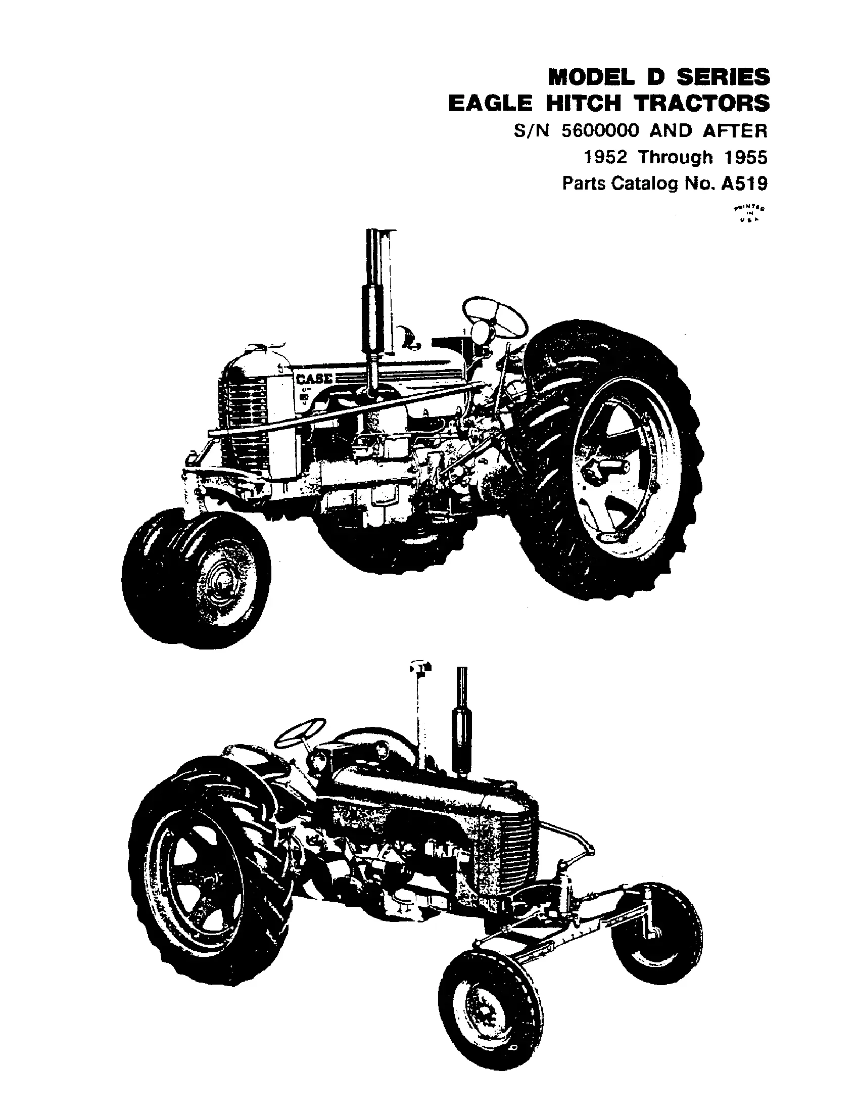 Case IH DC-SERIES - CASE EAGLE HITCH TRACTORS (S/N 5600000 & AFTER)(01/ ...