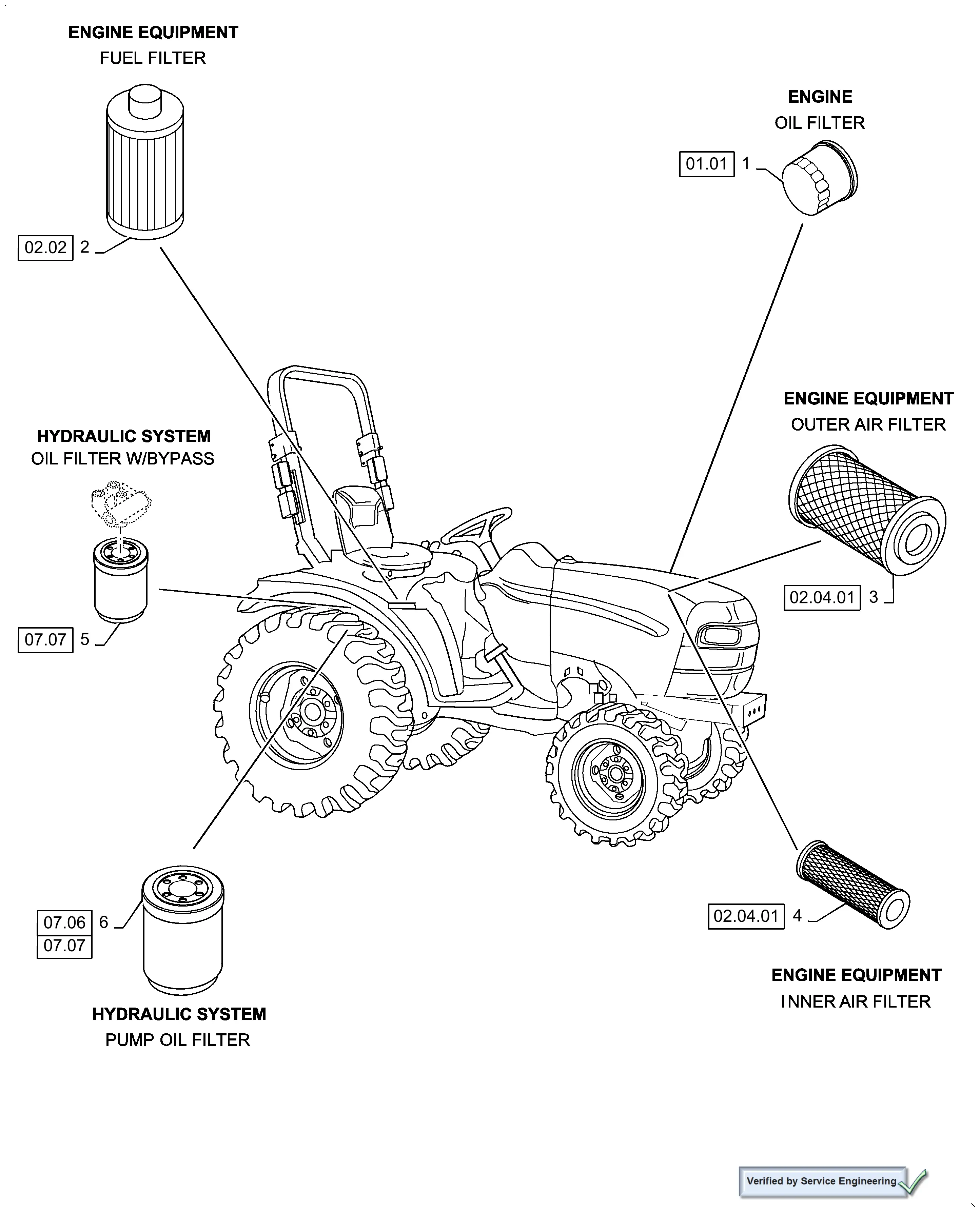 Case IH DX34 - 3 CYL COMPACT TRACTOR(03/06 - 12/07) Parts Diagrams