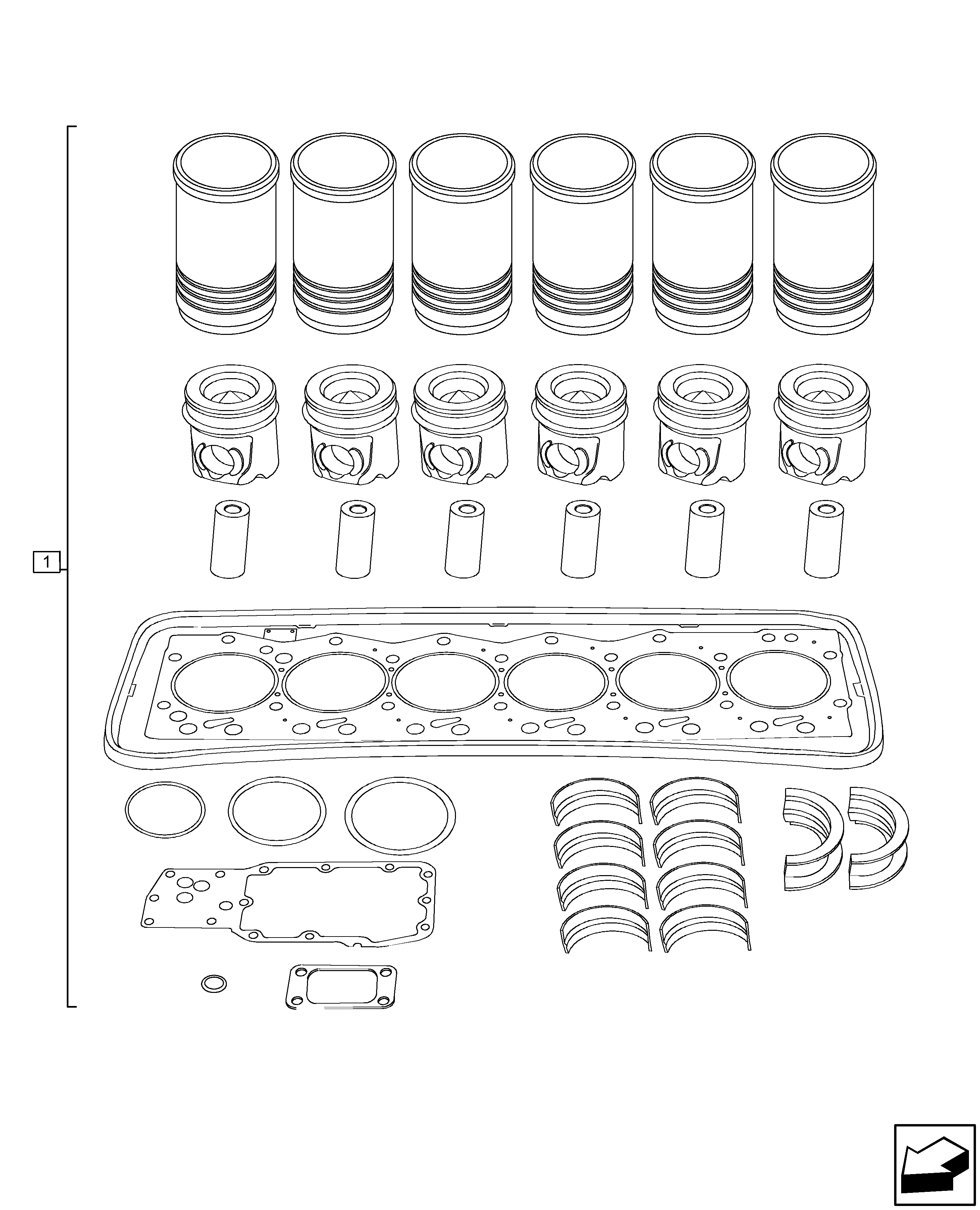 Case IH F2CE9684L E005 - ENGINE PN 504211075 - 279KW(01/06 - 12/12 ...