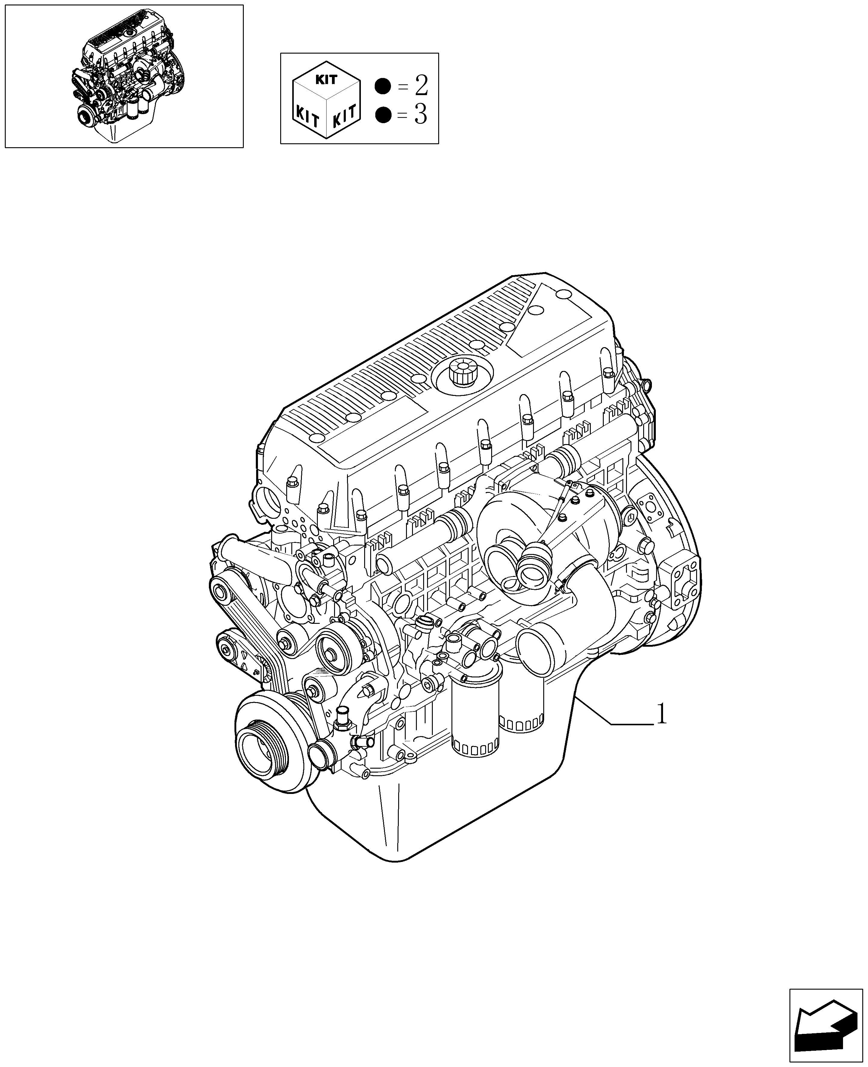 Case IH F3BE0684E B003 - ENGINE - 500365700 - 84432796(09/02 - 12/07 ...