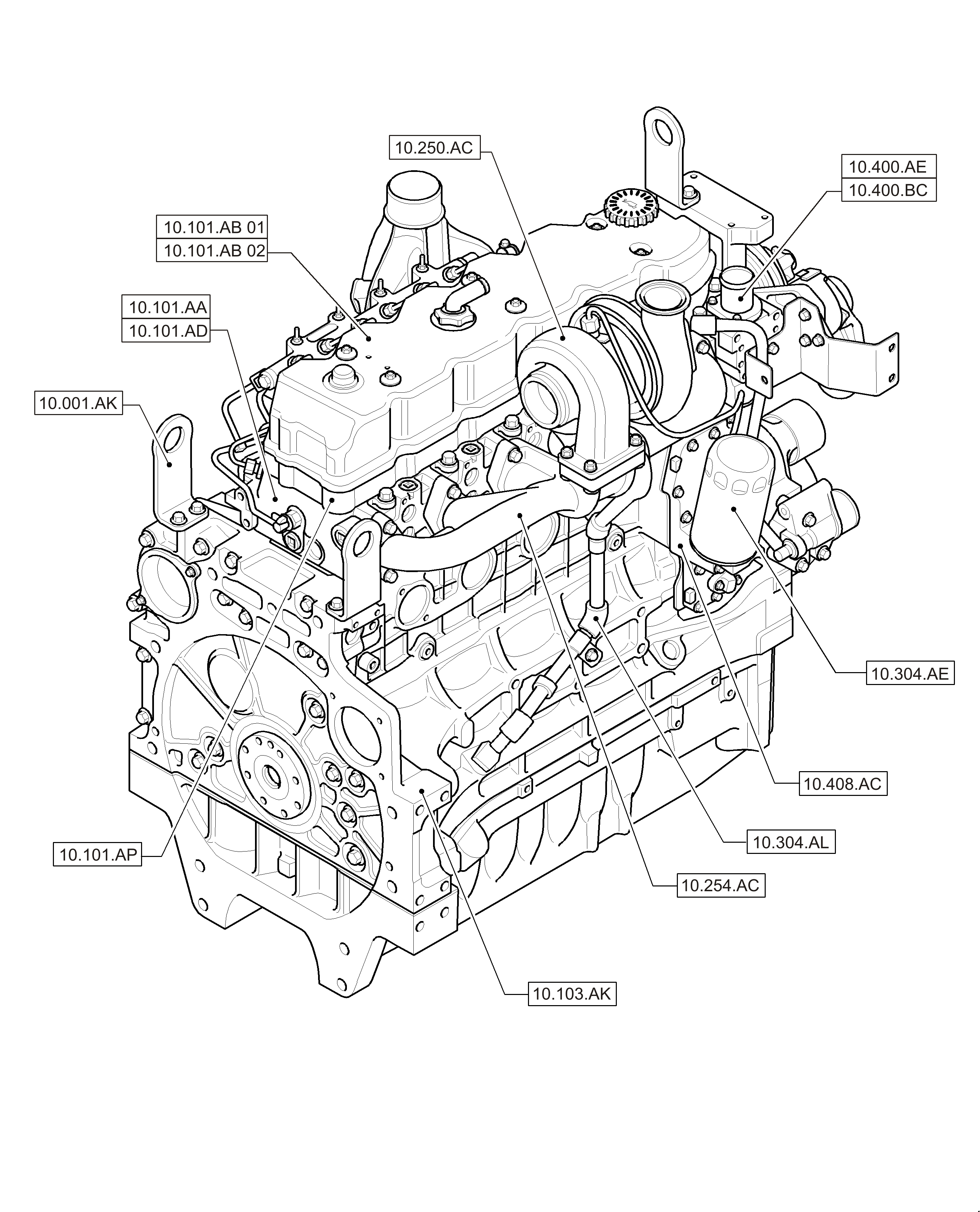 Case IH F4DE9684B J114 - ENGINE 5801781748 - 47657600 - TIER 3(02/15 ...