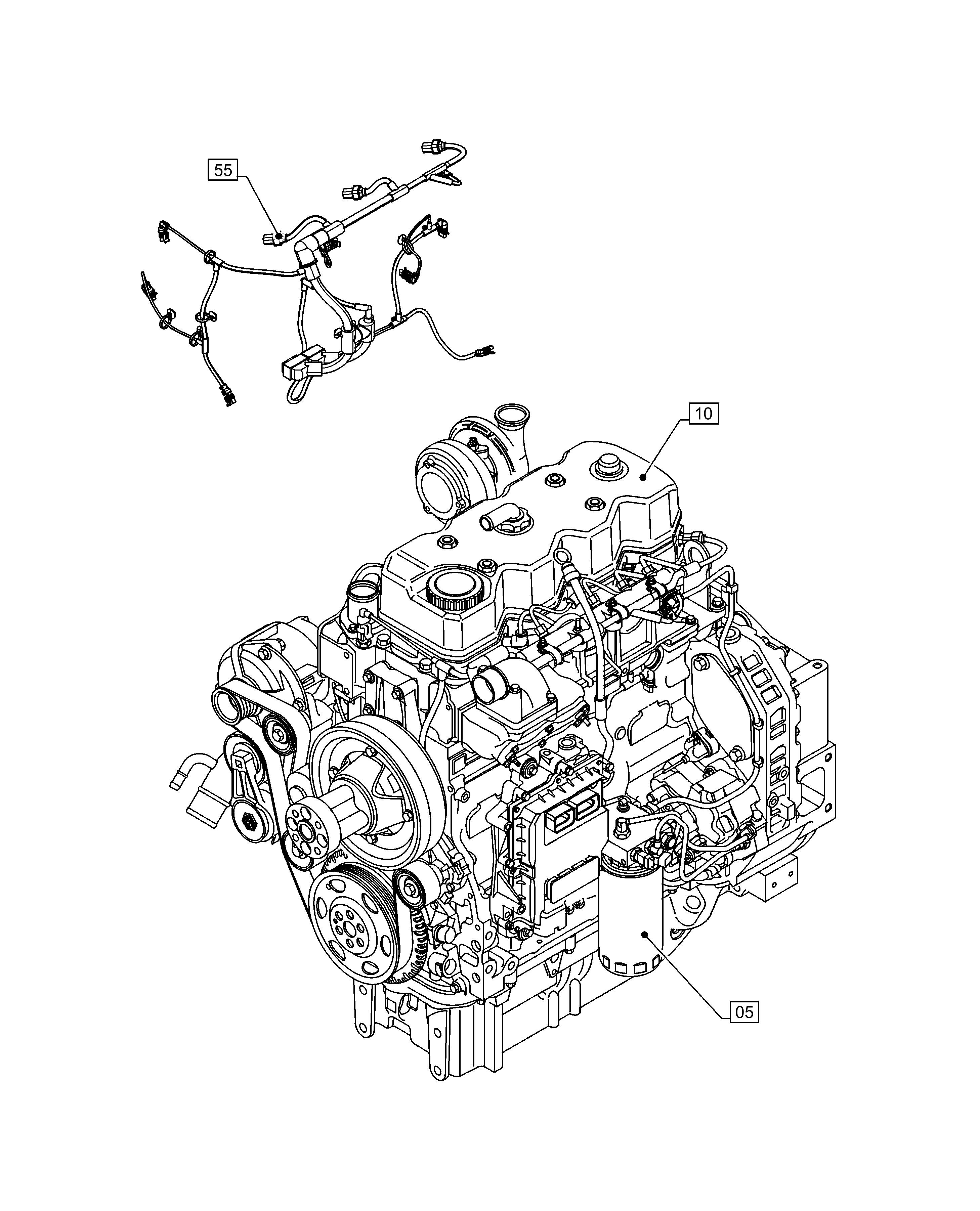 Case IH F4DFE4131 B008 - ENGINE 5801875841 - 47704752 T6.175 / MAXXUM ...