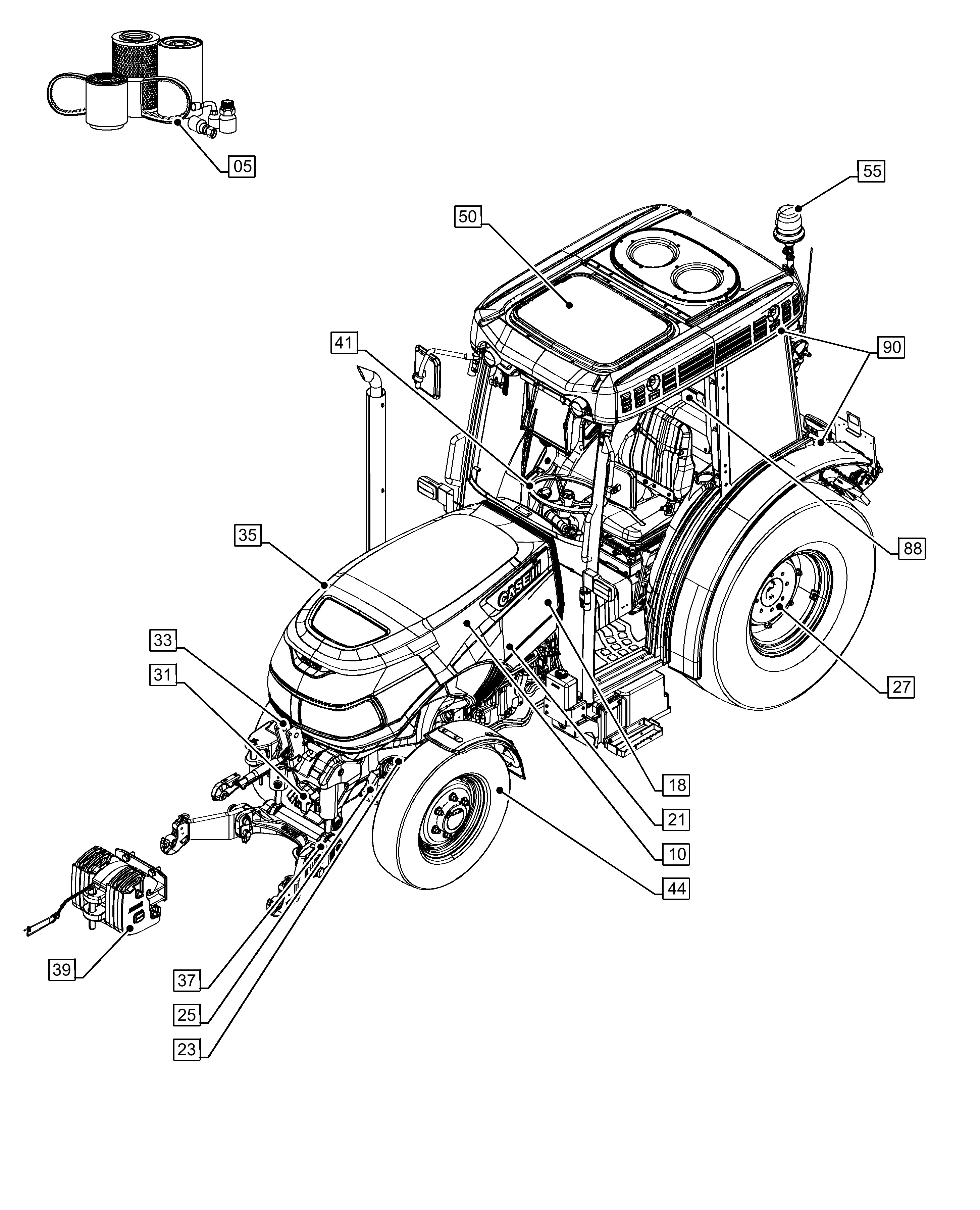 Case IH FARMALL 100N - SPECIAL TRACTOR - W/CAB - TIER 4A - MY18(09/17 ...