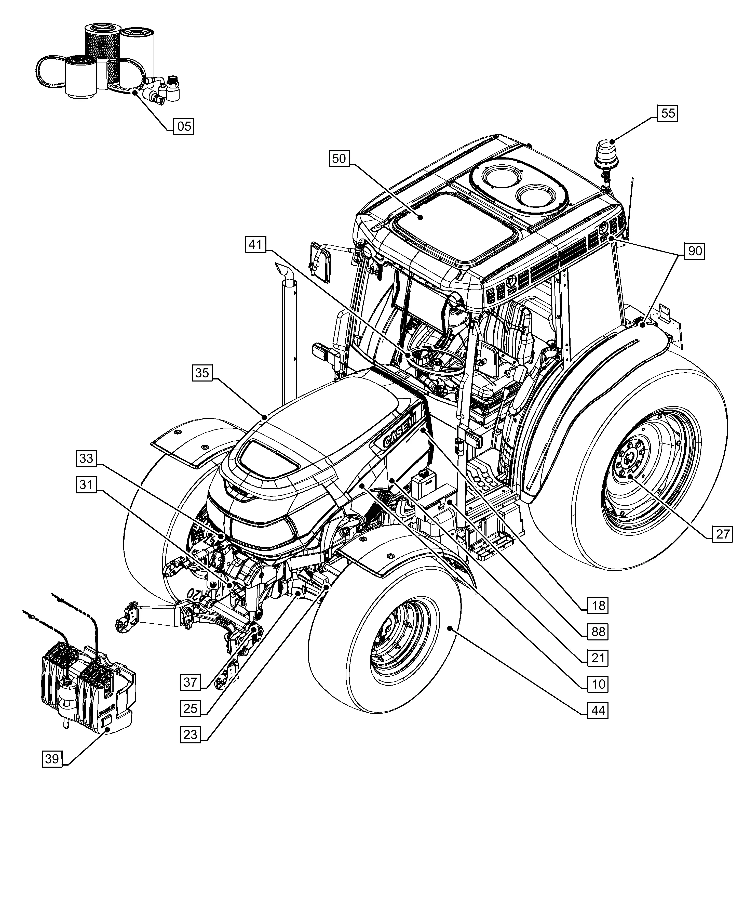 Case IH FARMALL 110CL - SPECIAL TRACTOR - W/CAB - TIER 4A - MY18(10/17 ...