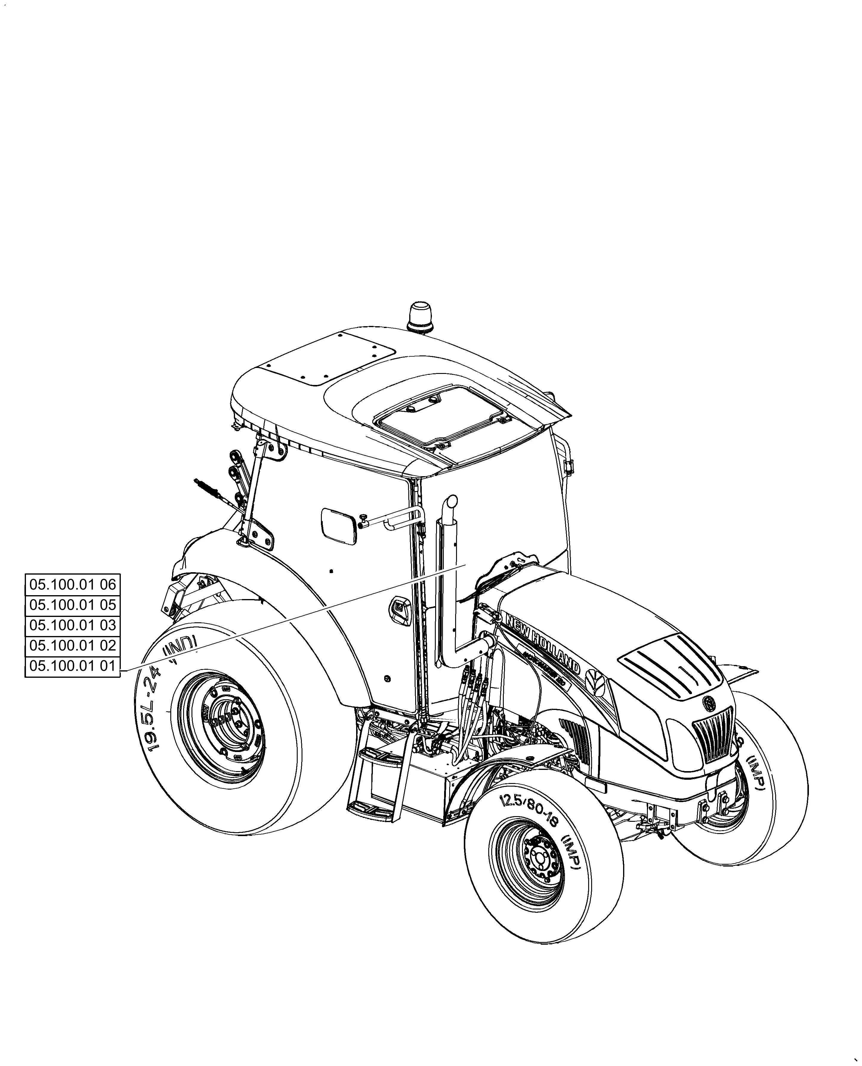Case IH FARMALL 115A - TRACTOR - TIER 4B(05/19 - ) Parts Diagrams