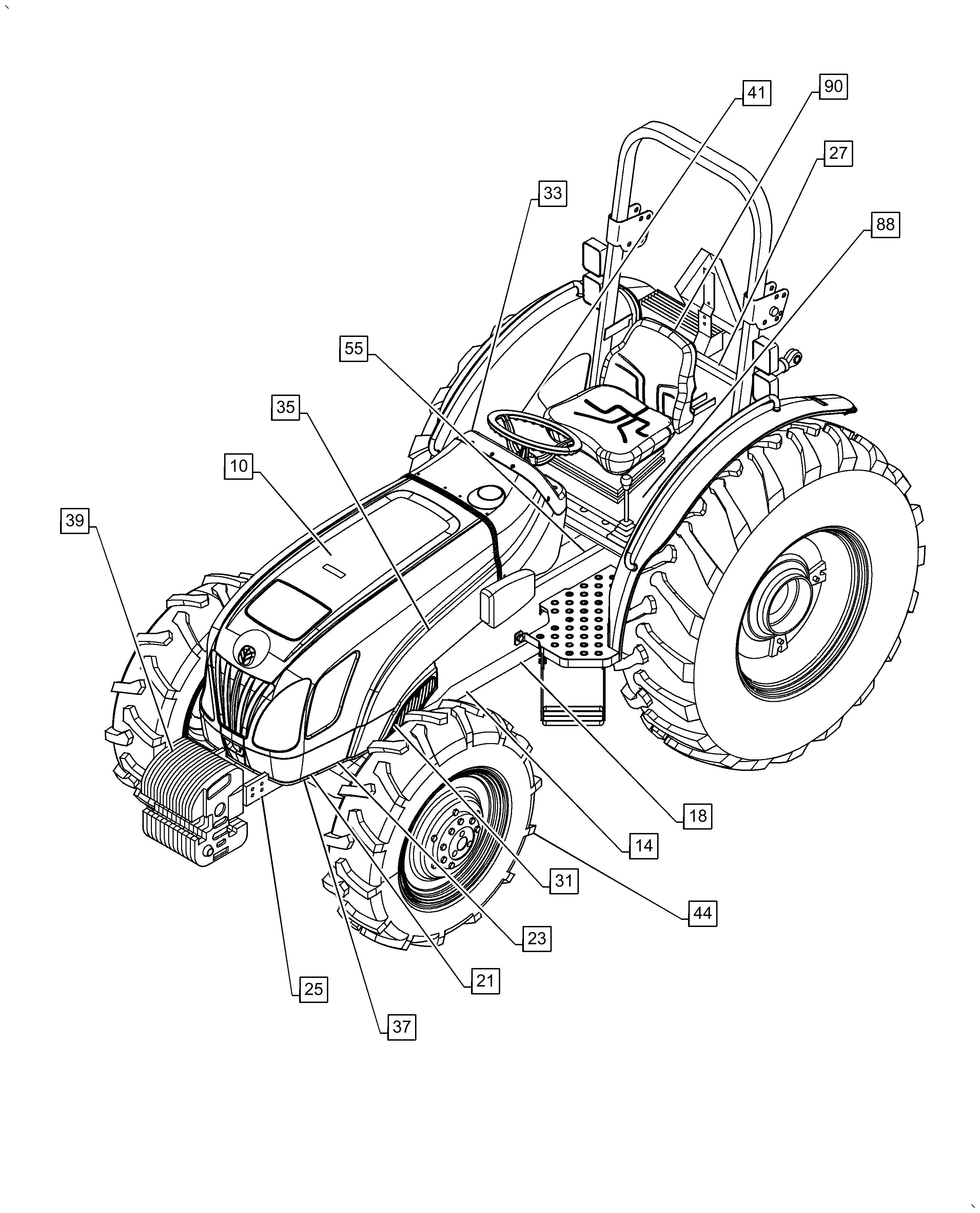 Case IH FARMALL 60A - COMPACT TRACTOR - TIER 4(06/15 - ) Parts Diagrams