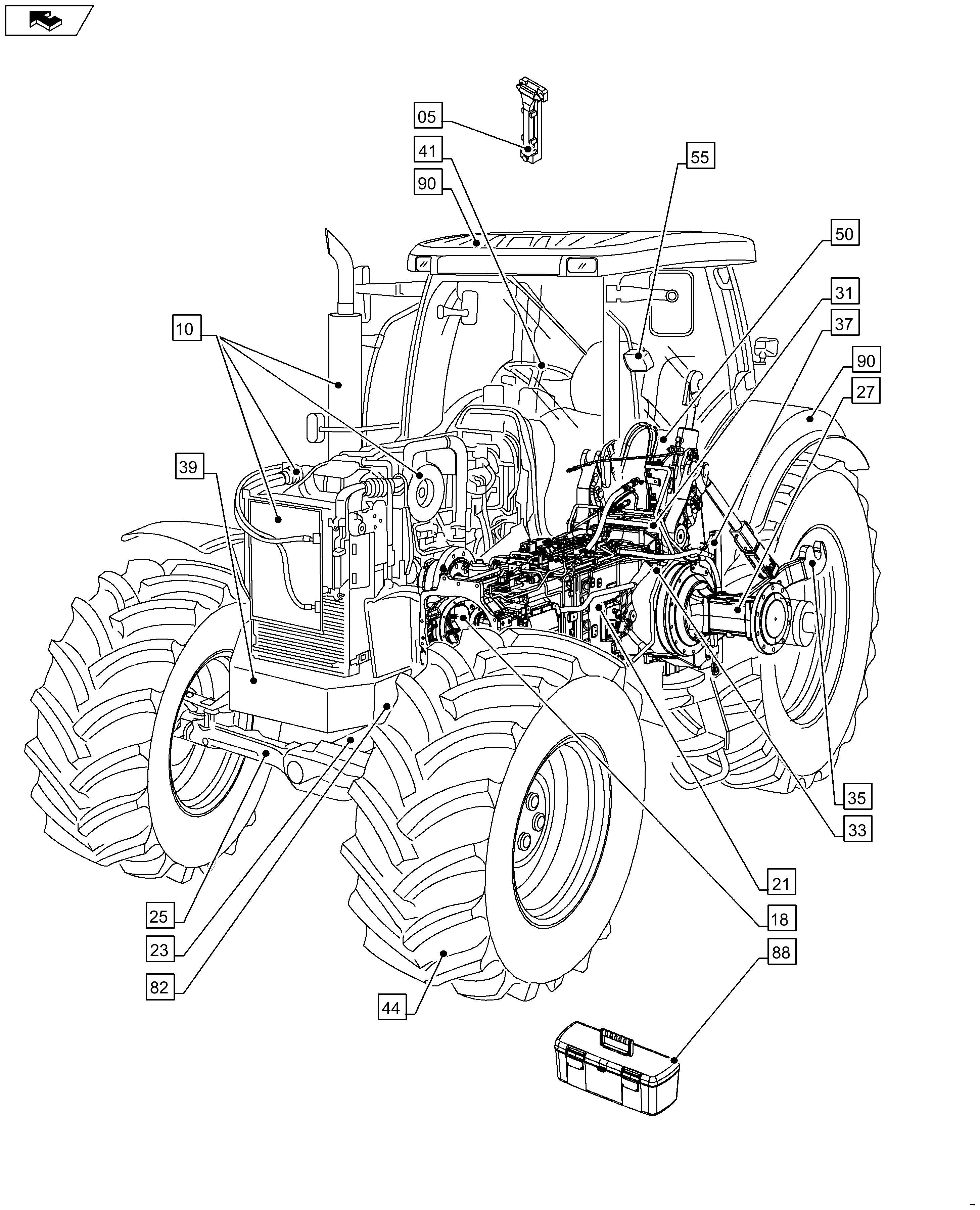 Case IH FARMALL 95C - TRACTOR - TIER 4A - S/N ZxxX5xxxx(12/12 - 12/14 ...