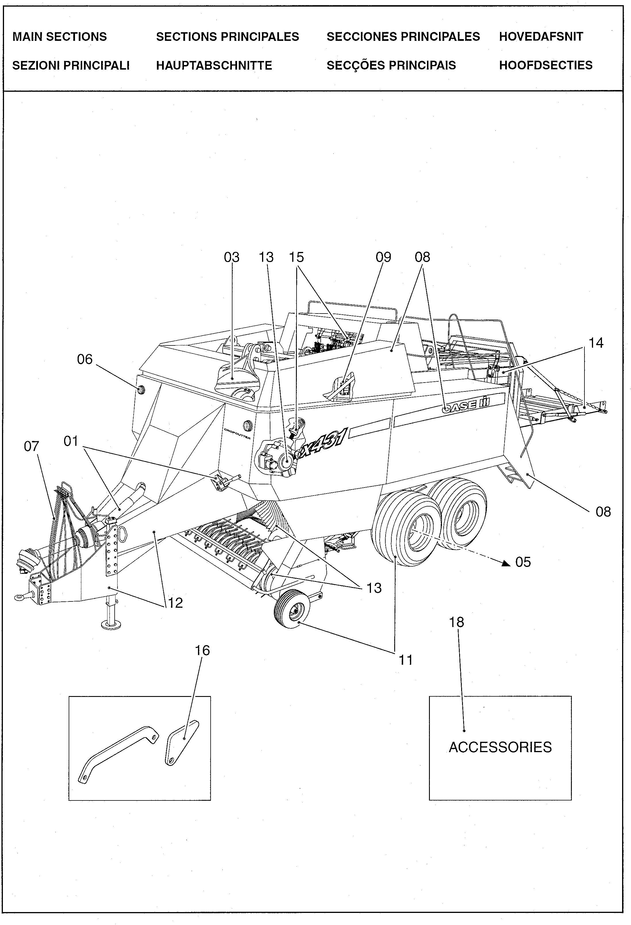 Case IH LBX431R - BIG RECTANGULAR BALER 'ROTOR CUTTER'(06/01 - 12/03 ...