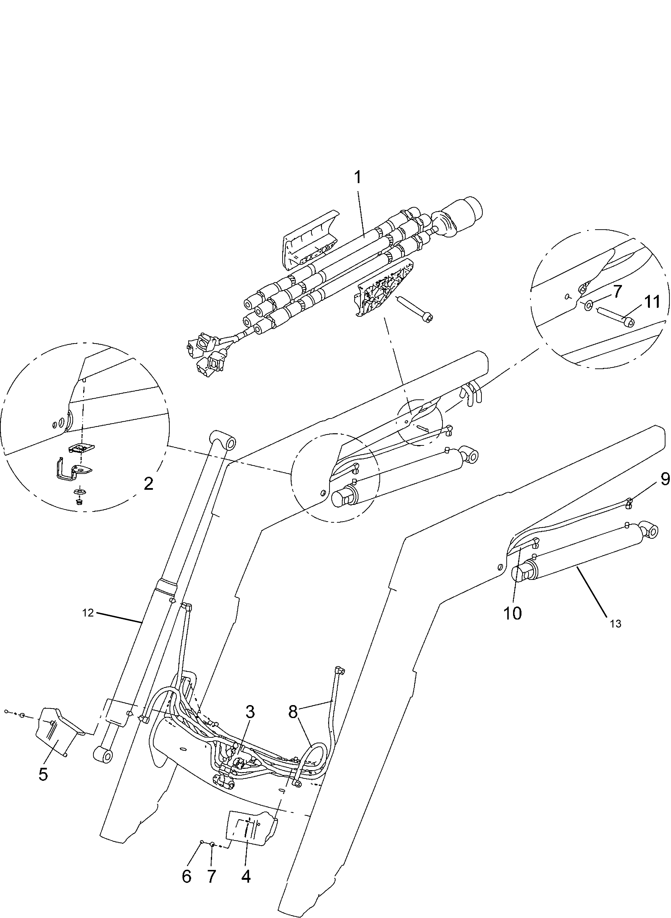 Case IH LX760 - FRONT END LOADER(02/07 - 12/11) Parts Diagrams