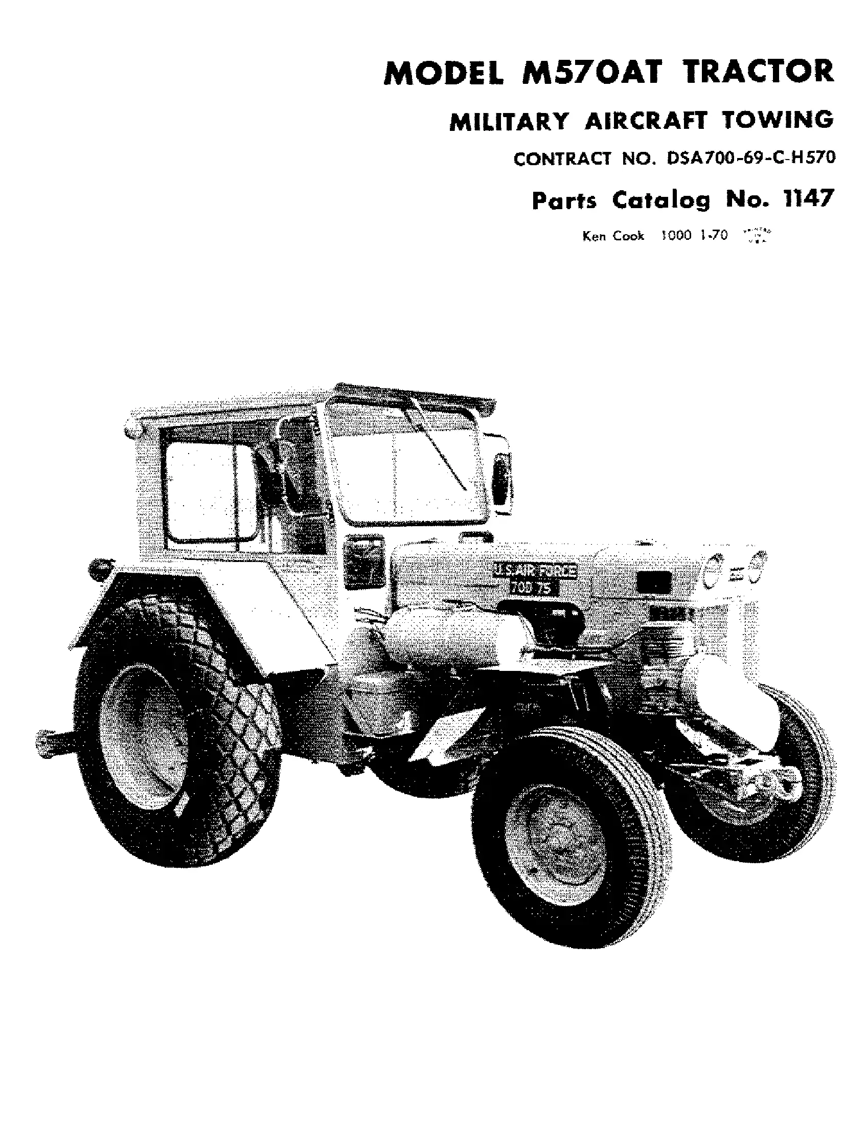 Case IH M570AT - CASE MILITARY AIRCRAFT TOWING TRACTOR (DSA700-72-C ...