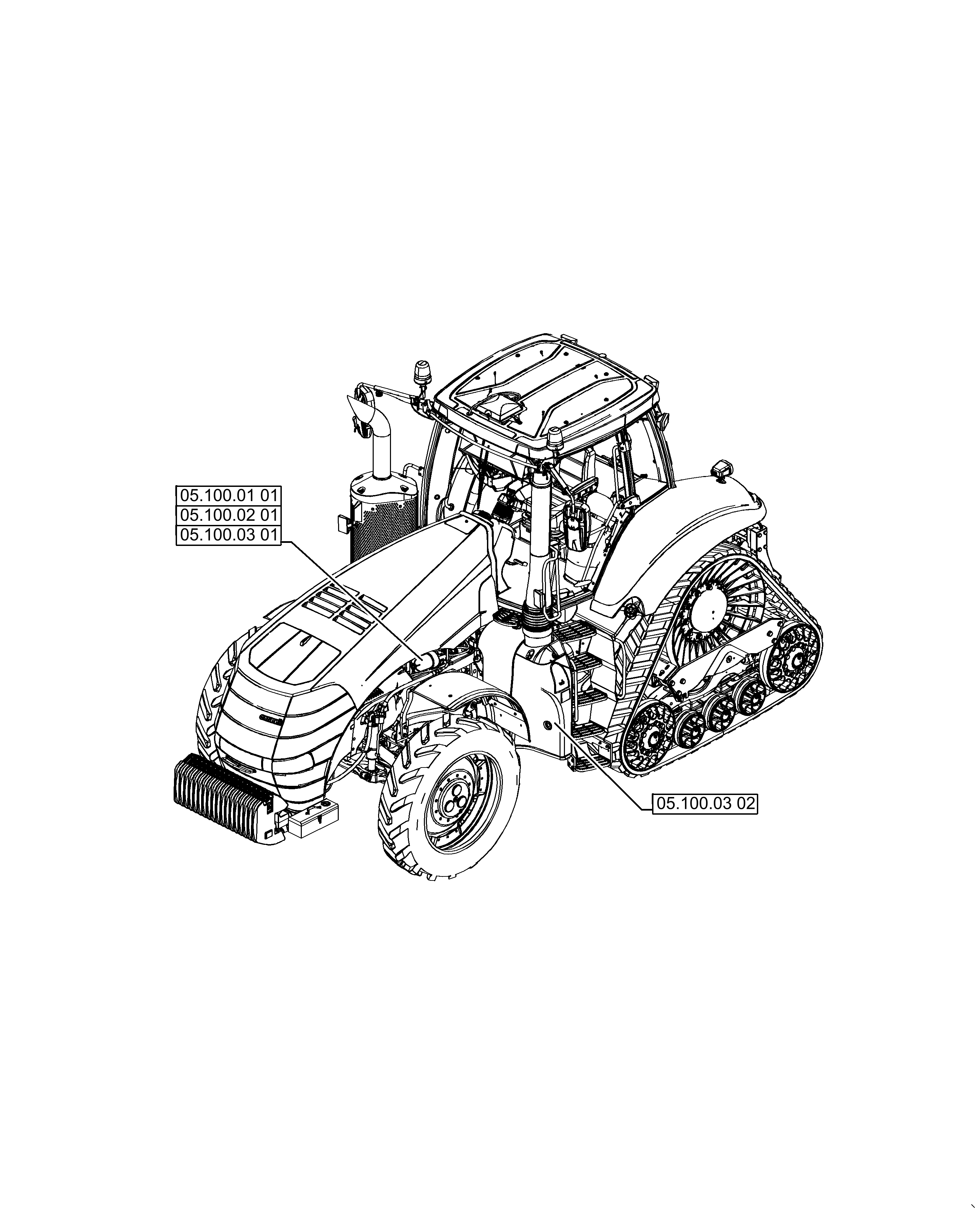 Case IH MAGNUM 380 - ROWTRAC TRACTOR - TIER 4B CVT(10/14 - ) Parts Diagrams