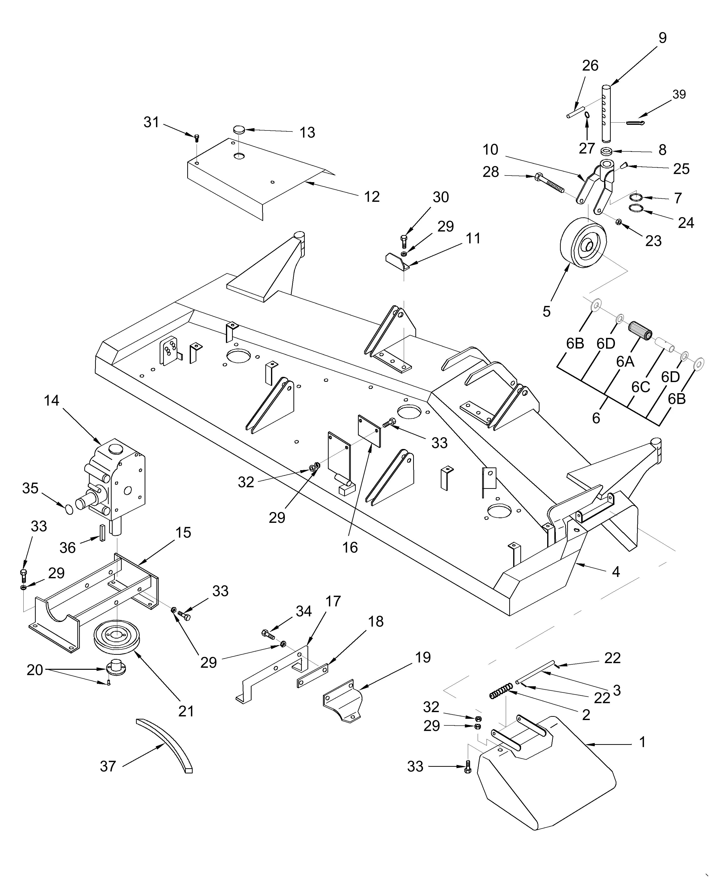 Case IH MW60S - 60'' SIDE DISCHARGE MOWER DECK (CLASS 2)(01/01 - 12/11 ...