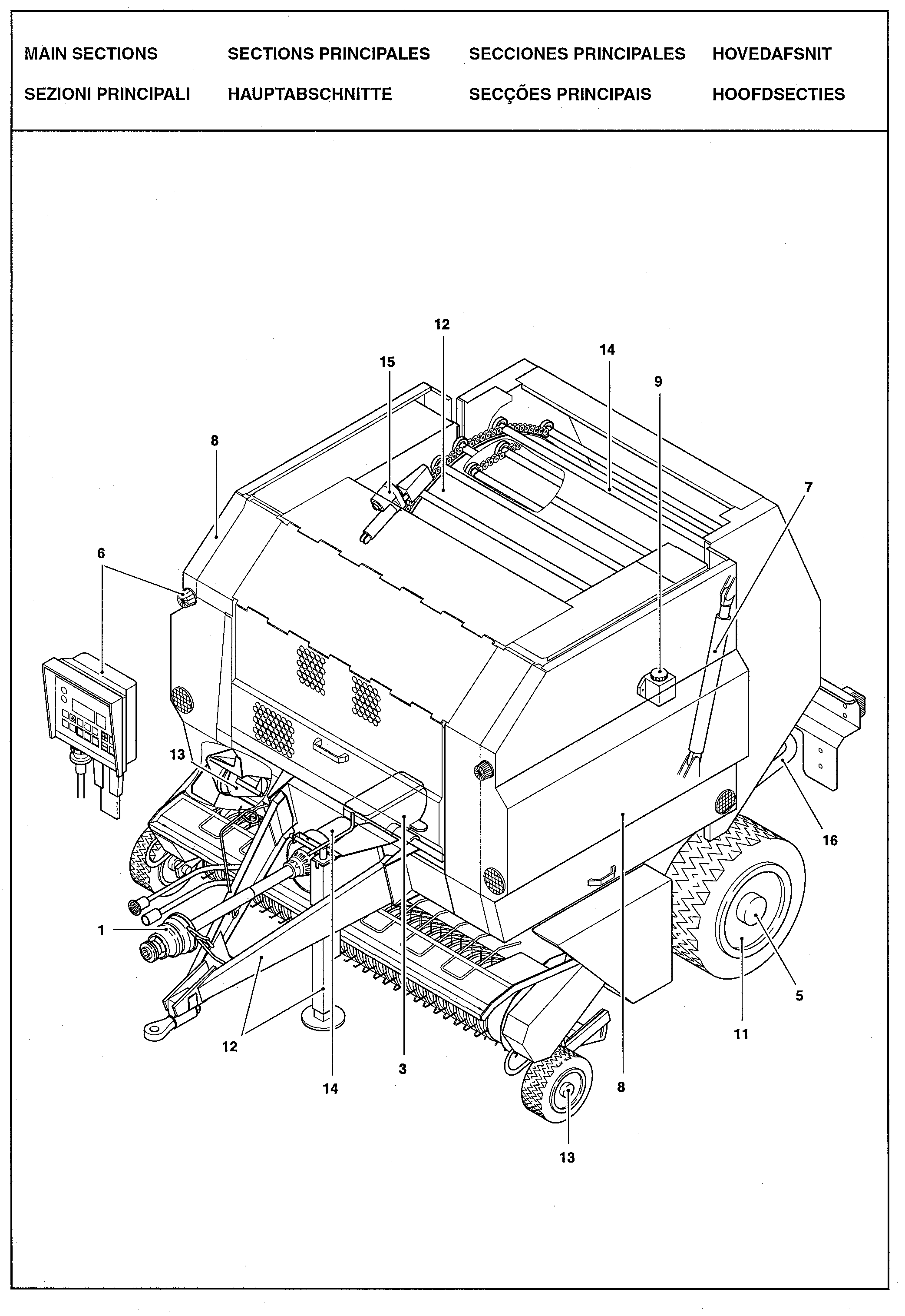 Case IH RBX341 - SILAGE PACK ROUND BALER(03/03 - 12/05) Parts Diagrams
