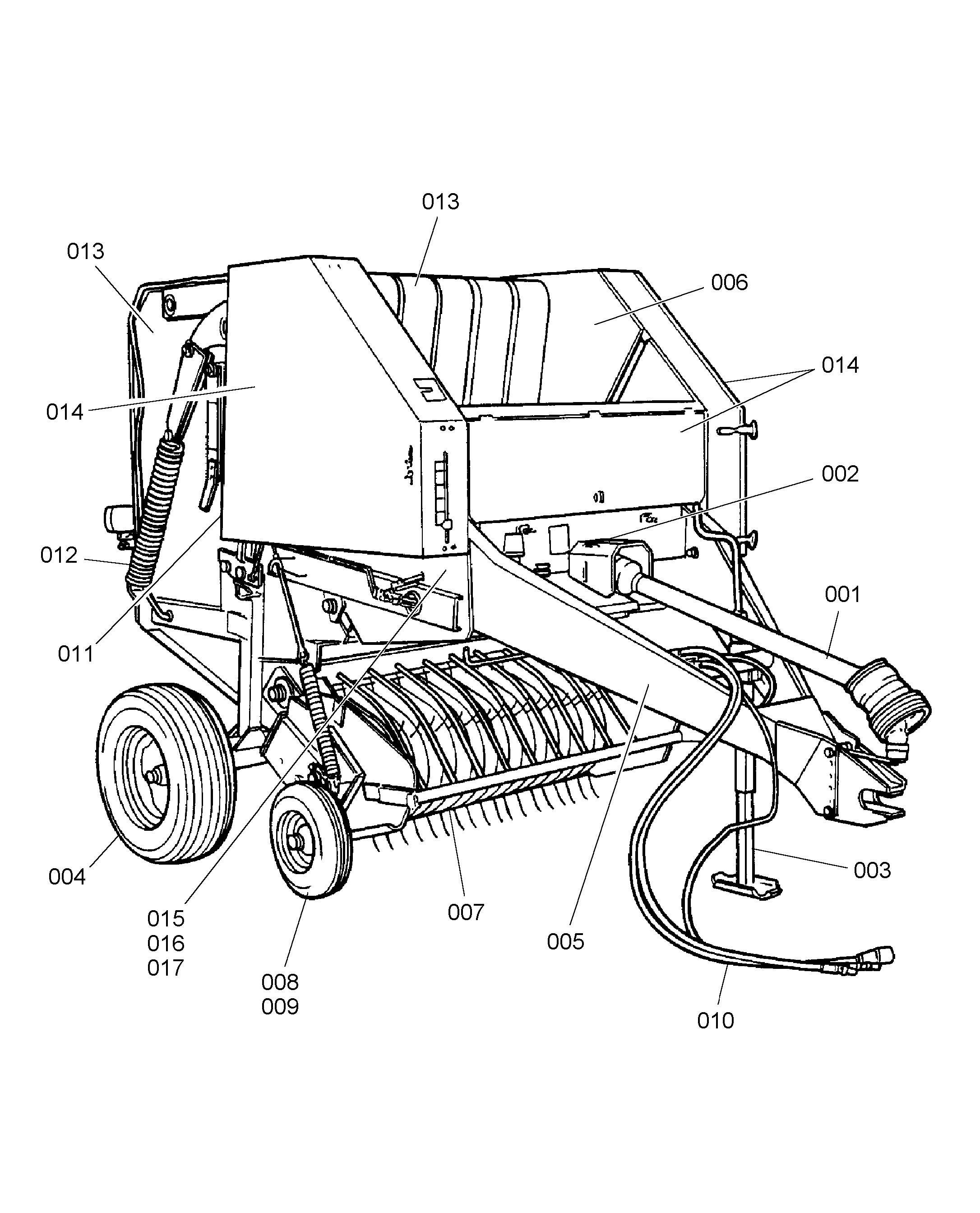 Case IH RBX441 - CASE IH ROUND BALER(11/01 - 08/02) Parts Diagrams