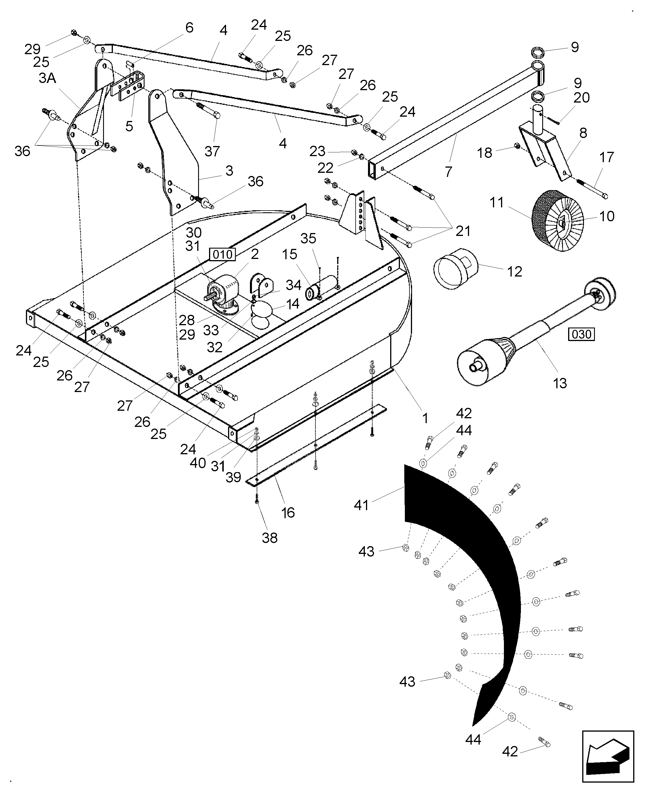 Case IH RC727 - 6' HEAVY DUTY ROTARY CUTTER(09/08 - ) Parts Diagrams