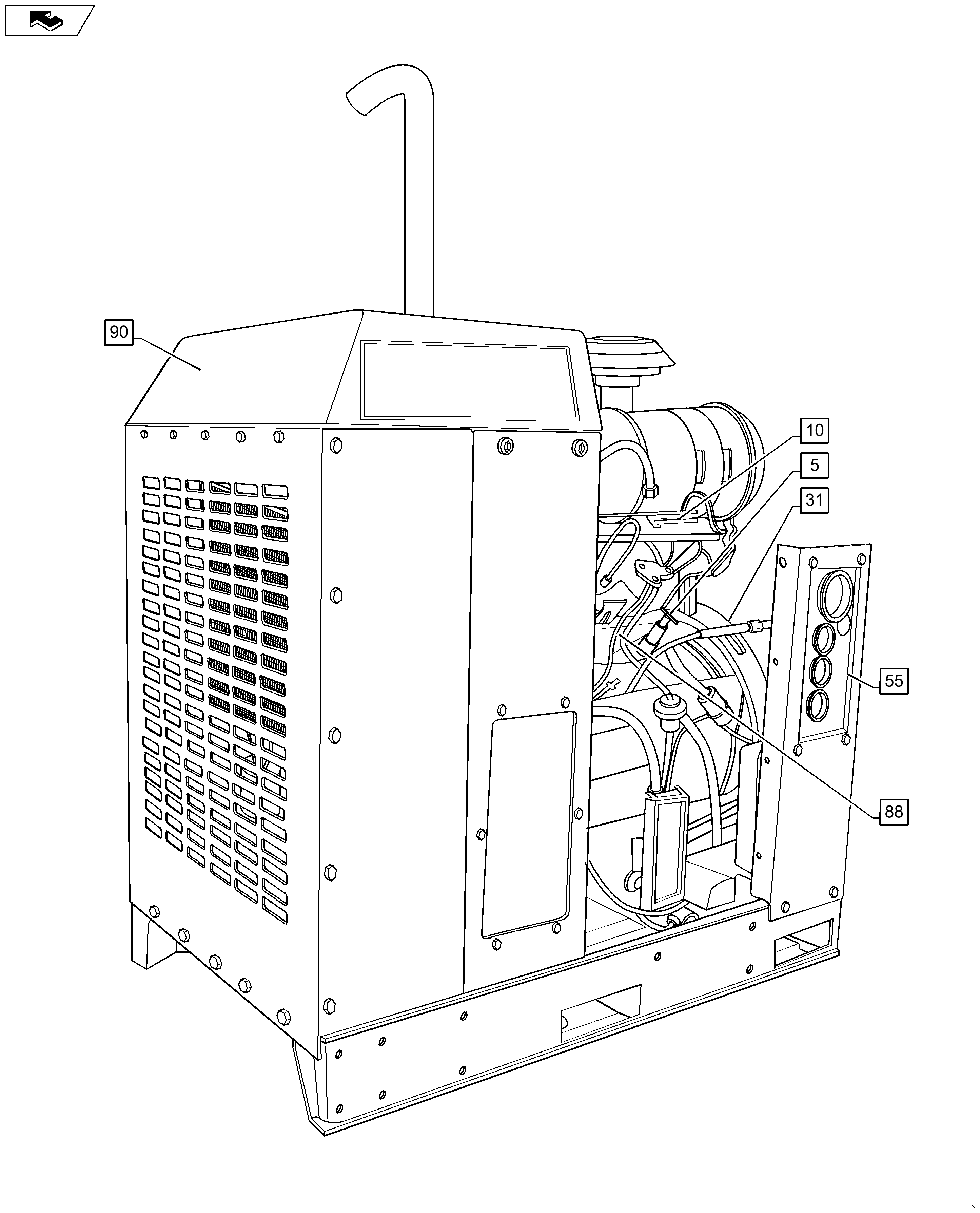 Case IH RP110 - POWER UNIT(10/13 - 07/15) Parts Diagrams