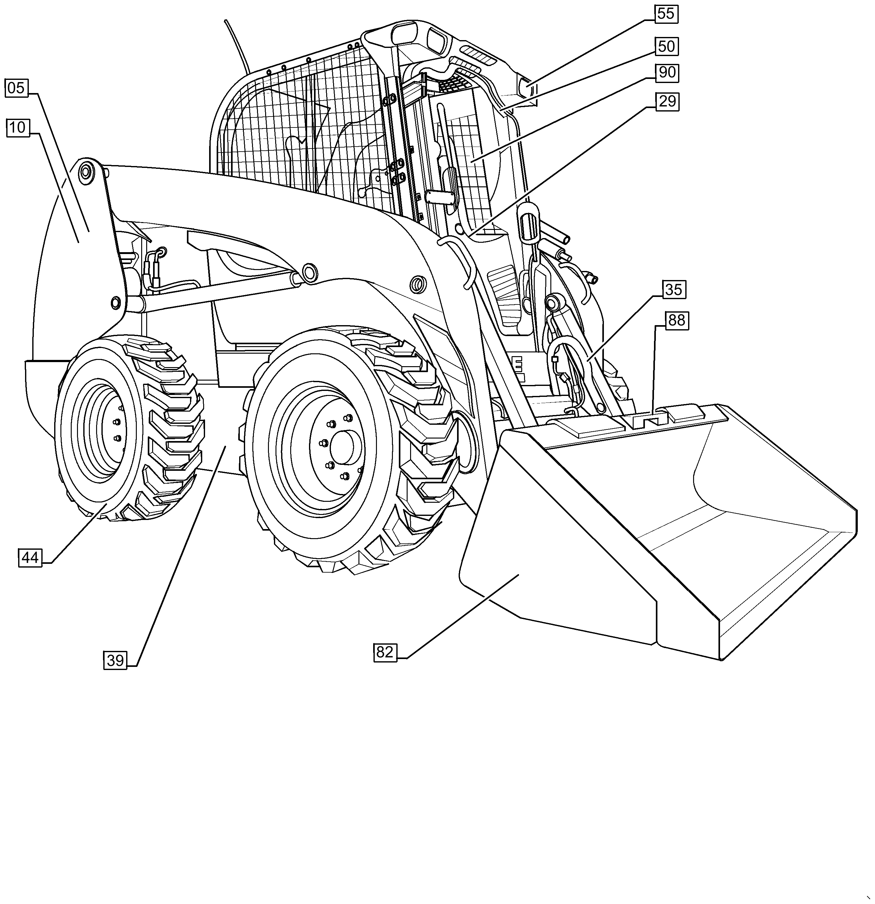 Case IH SR210 - SKID STEER LOADER - TIER 4B(10/13 - ) Parts Diagrams
