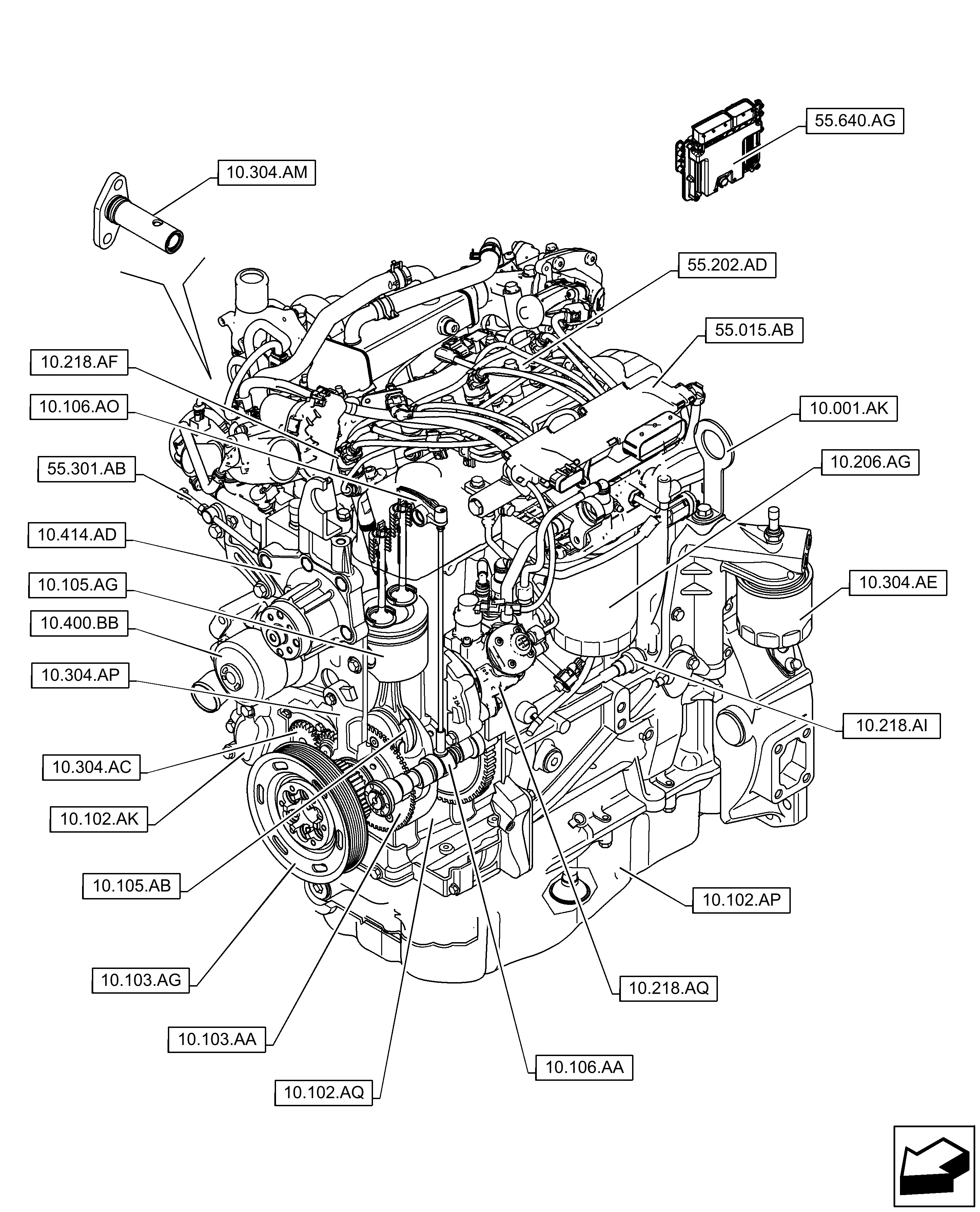 Case IH SV250 - SKID STEER LOADER TIER 4(01/13 - 12/15) Parts Diagrams