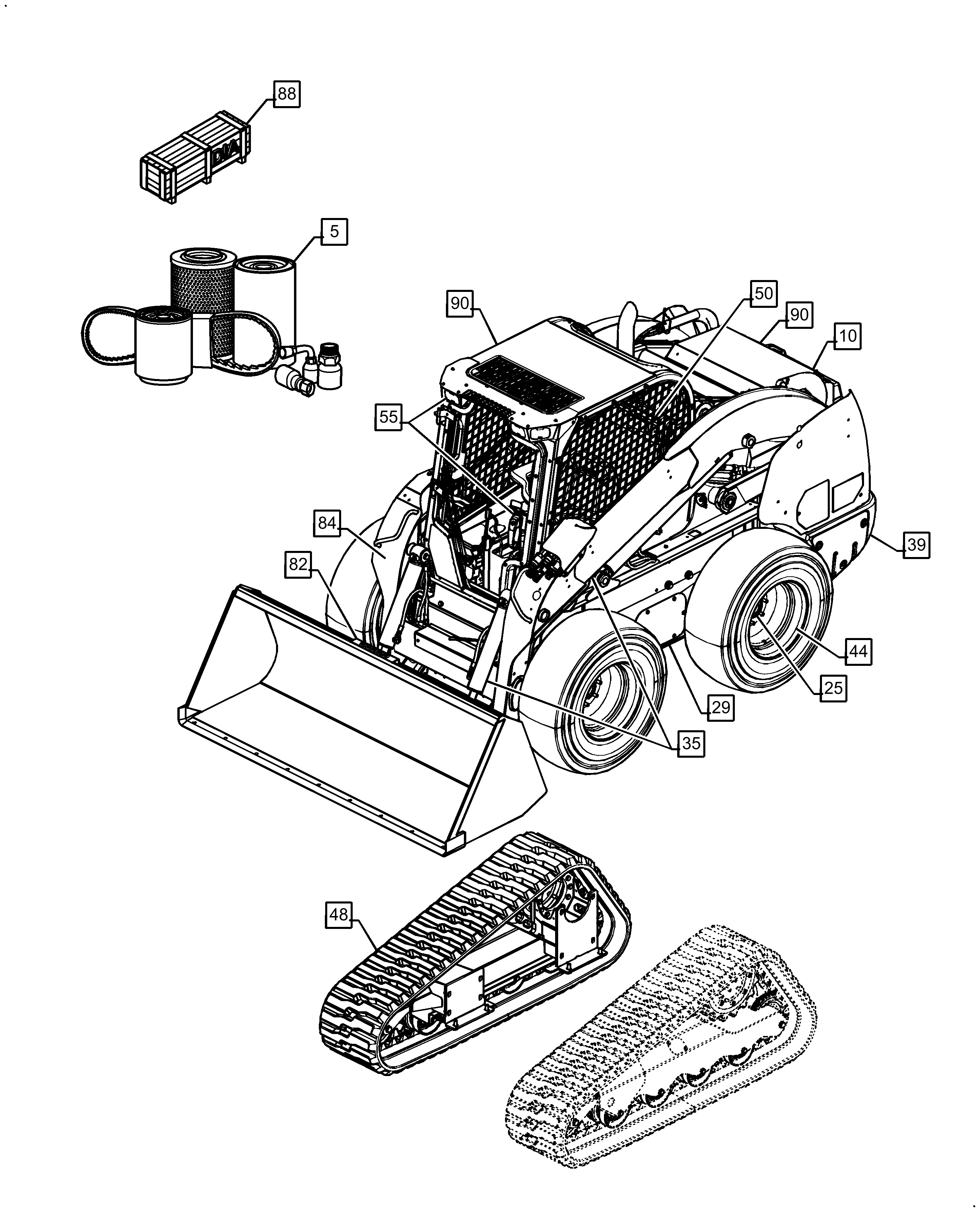 Case IH TR340 - COMPACT TRACK LOADER - TIER 4B-C(04/17 - ) Parts Diagrams