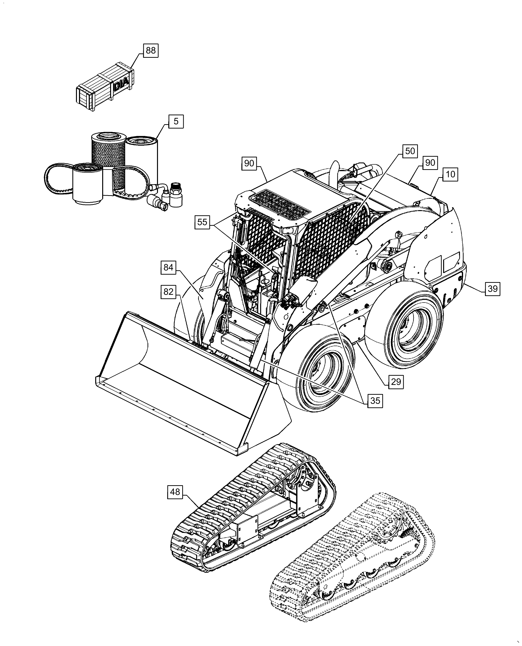 Case IH TV450 - COMPACT TRACK LOADER - TIER 4B(10/18 - ) Parts Diagrams