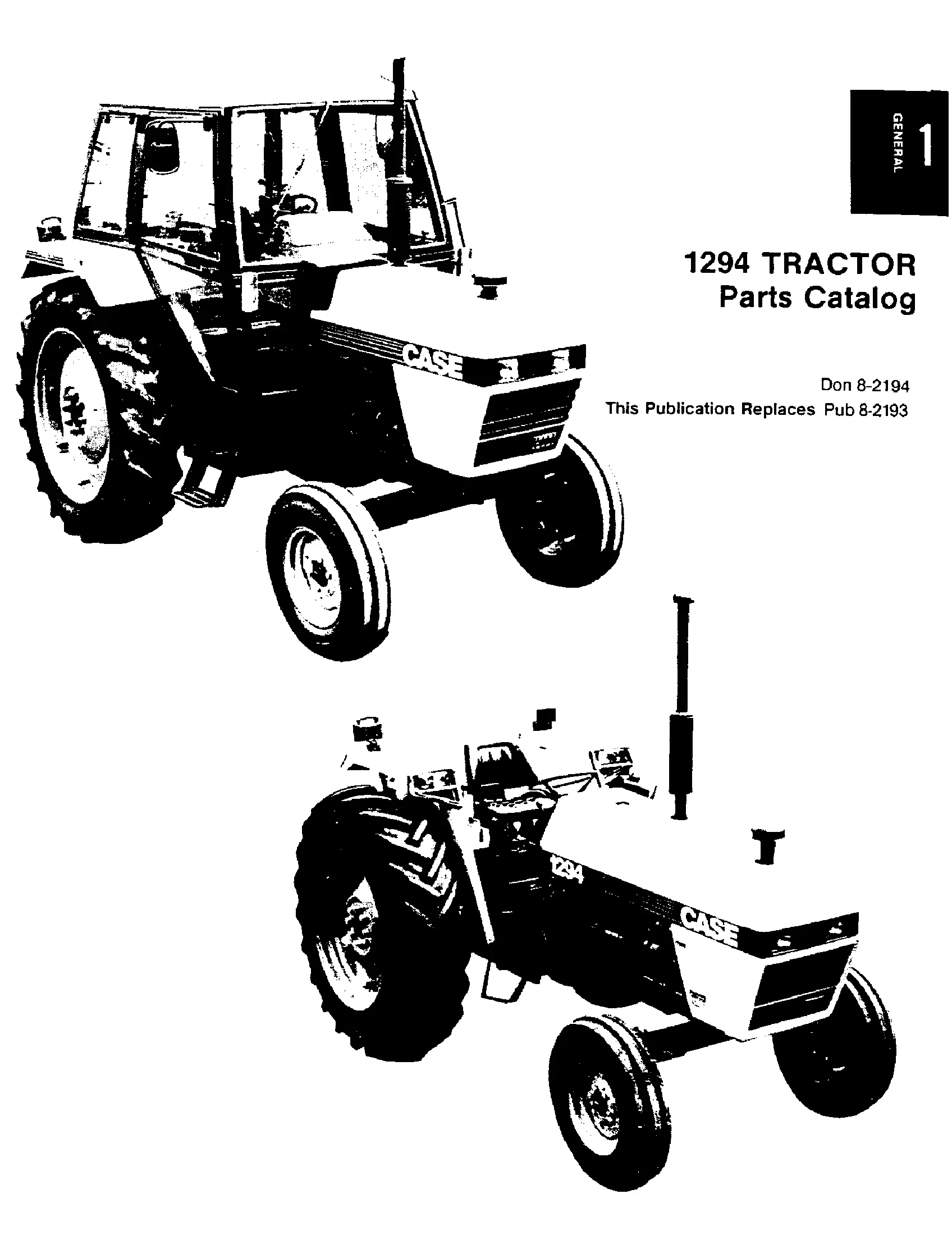 Case IH 1294 - CASE DIESEL TRACTOR(01/83 - 12/85) Parts Diagrams