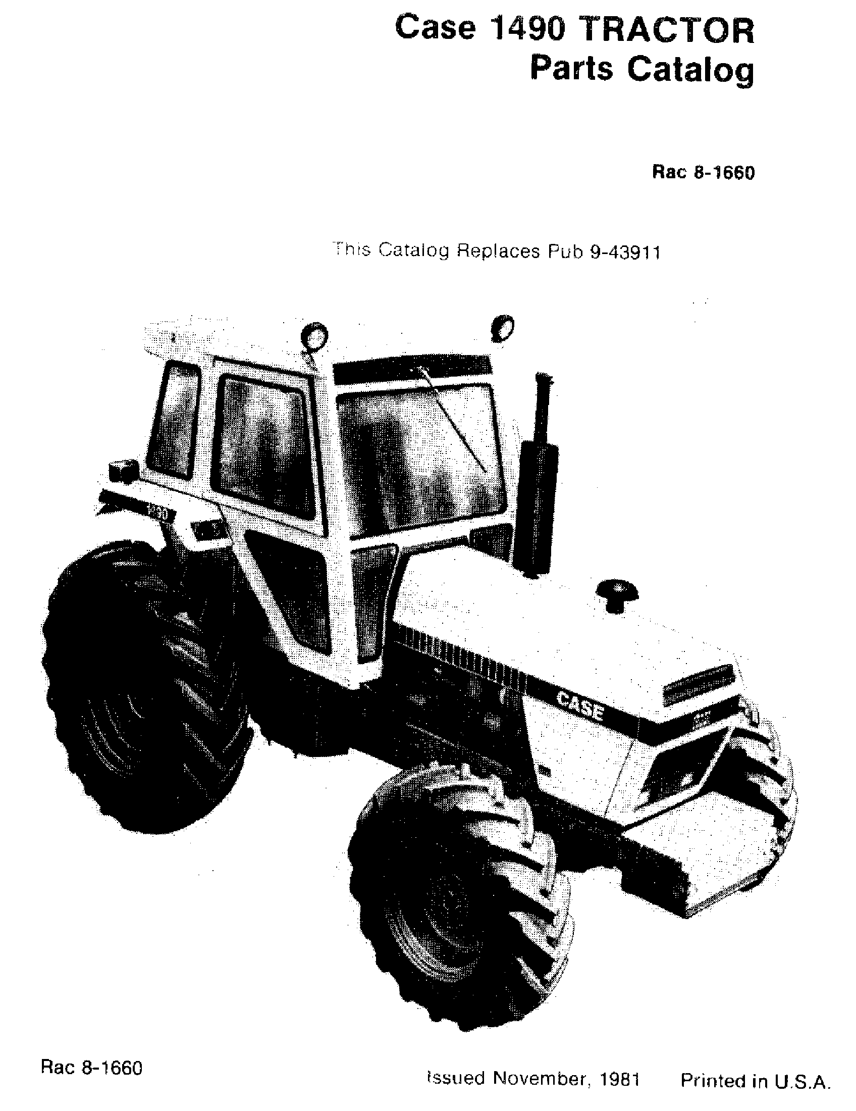 Case IH 1490 - CASE DIESEL TRACTOR(01/80 - 12/83) Parts Diagrams