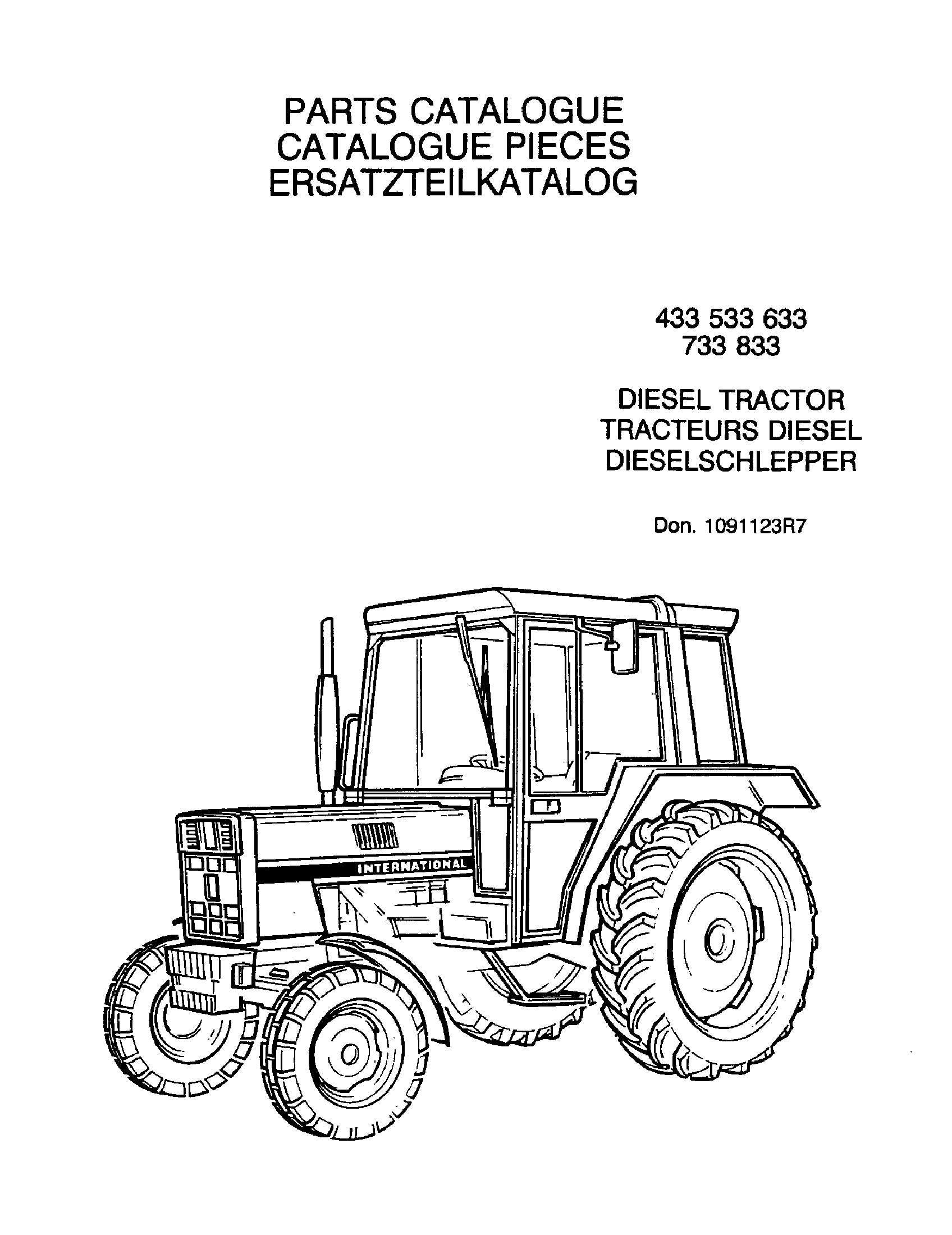 Case IH 533 - INTERNATIONAL DIESEL TRACTOR W/SILENT 85 CAB(01/74 - 12/ ...