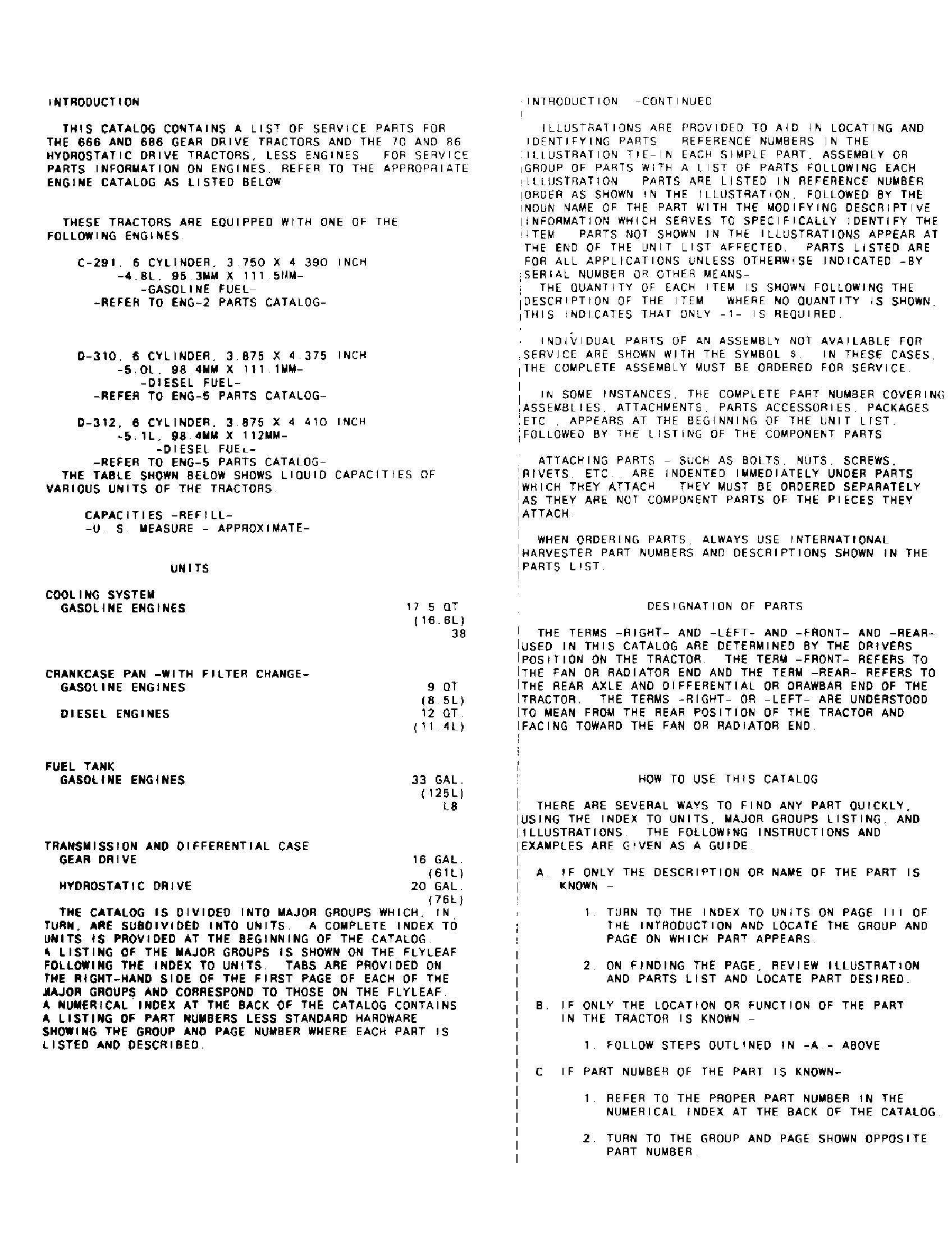 Case IH 686 - INTERNATIONAL GEAR DRIVE TRACTOR(01/76 - 12/80) Parts ...