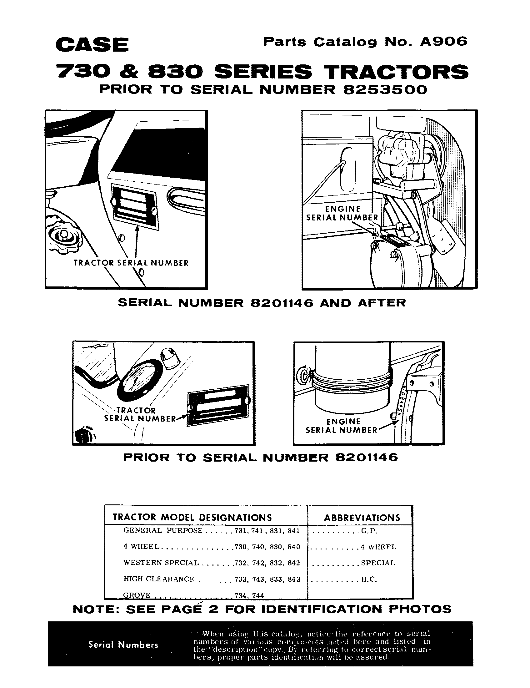 Case IH 830-SERIES - CASE COMFORT KING DRAFT-O-MATIC TRACTORS (PRIOR TO ...