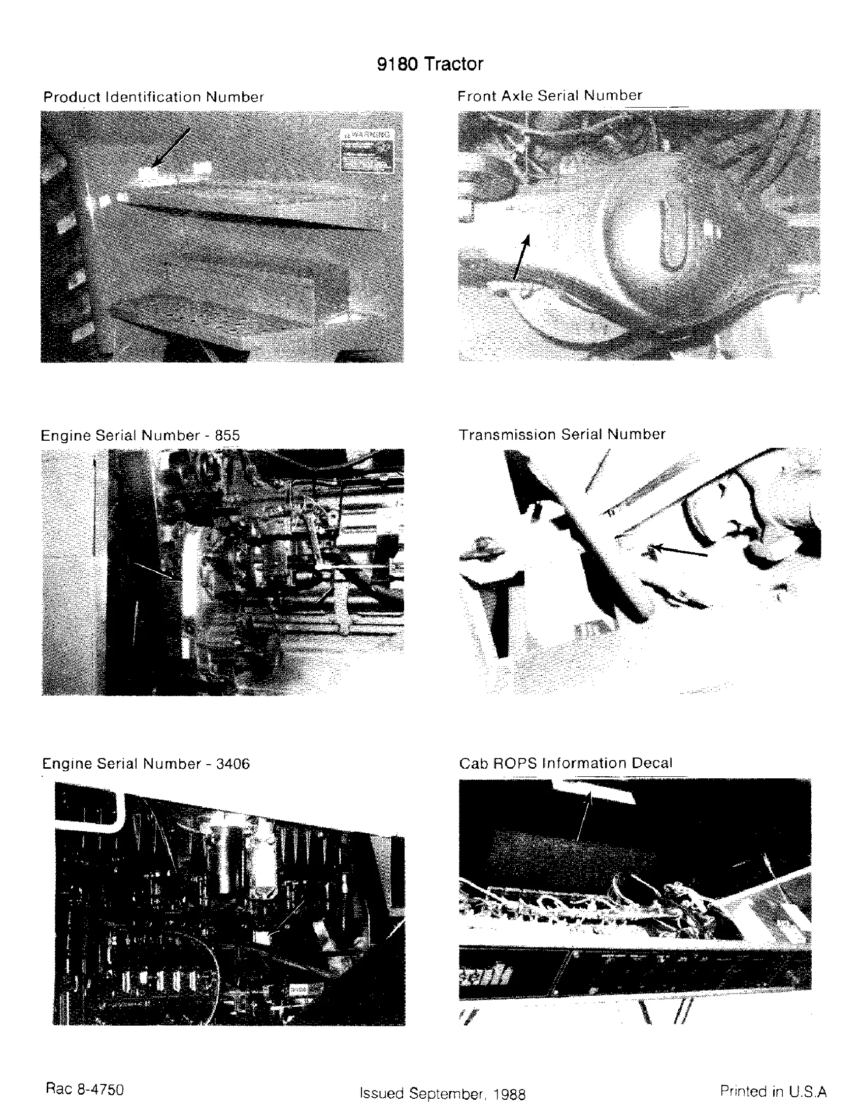 Case IH 9180 - CASE IH STEIGER 4WD TRACTOR (AFTER S/N 17900649)(09/88 ...