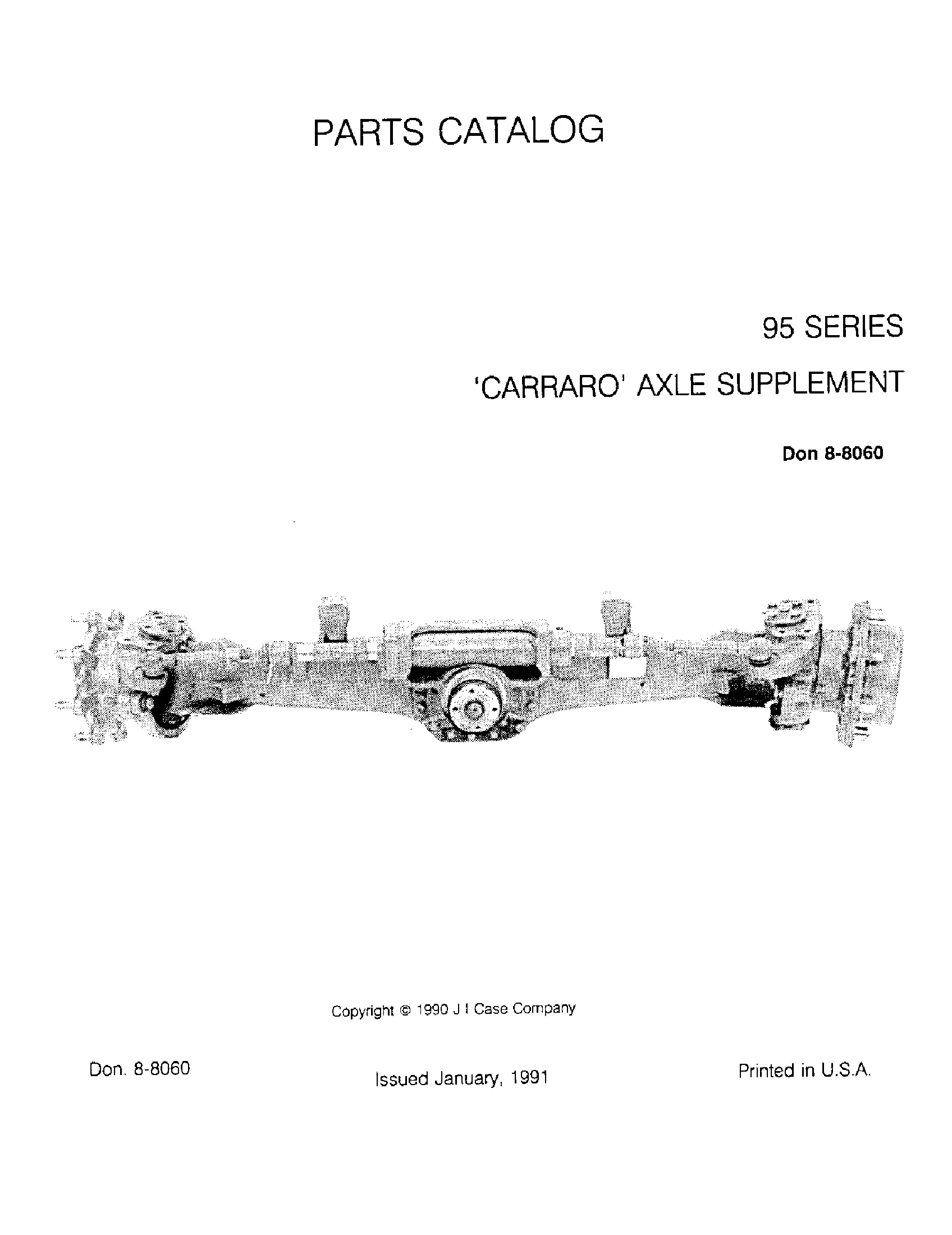 Case IH 95-SERIES - CARRARO TRACTOR AXLE(01/91 - 12/93) Parts Diagrams