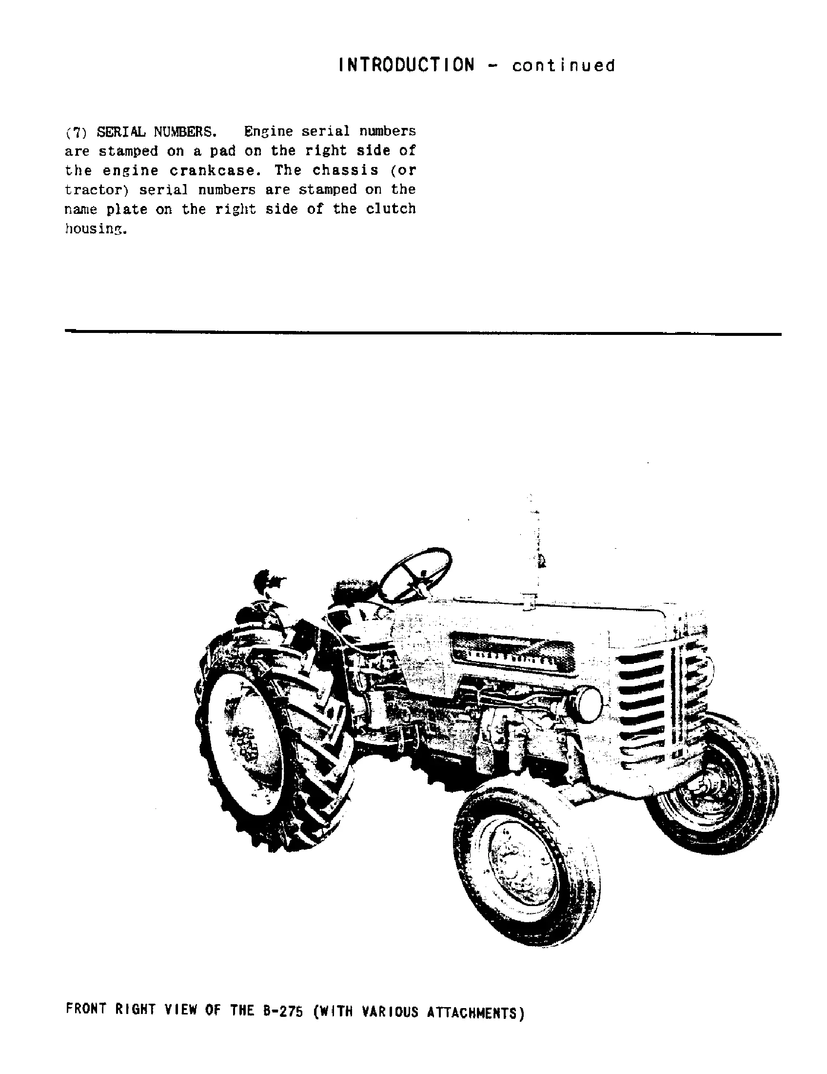 Case IH B275 - MCCORMICK-INTERNATIONAL DIESEL TRACTOR(01/59 - 12/64 ...