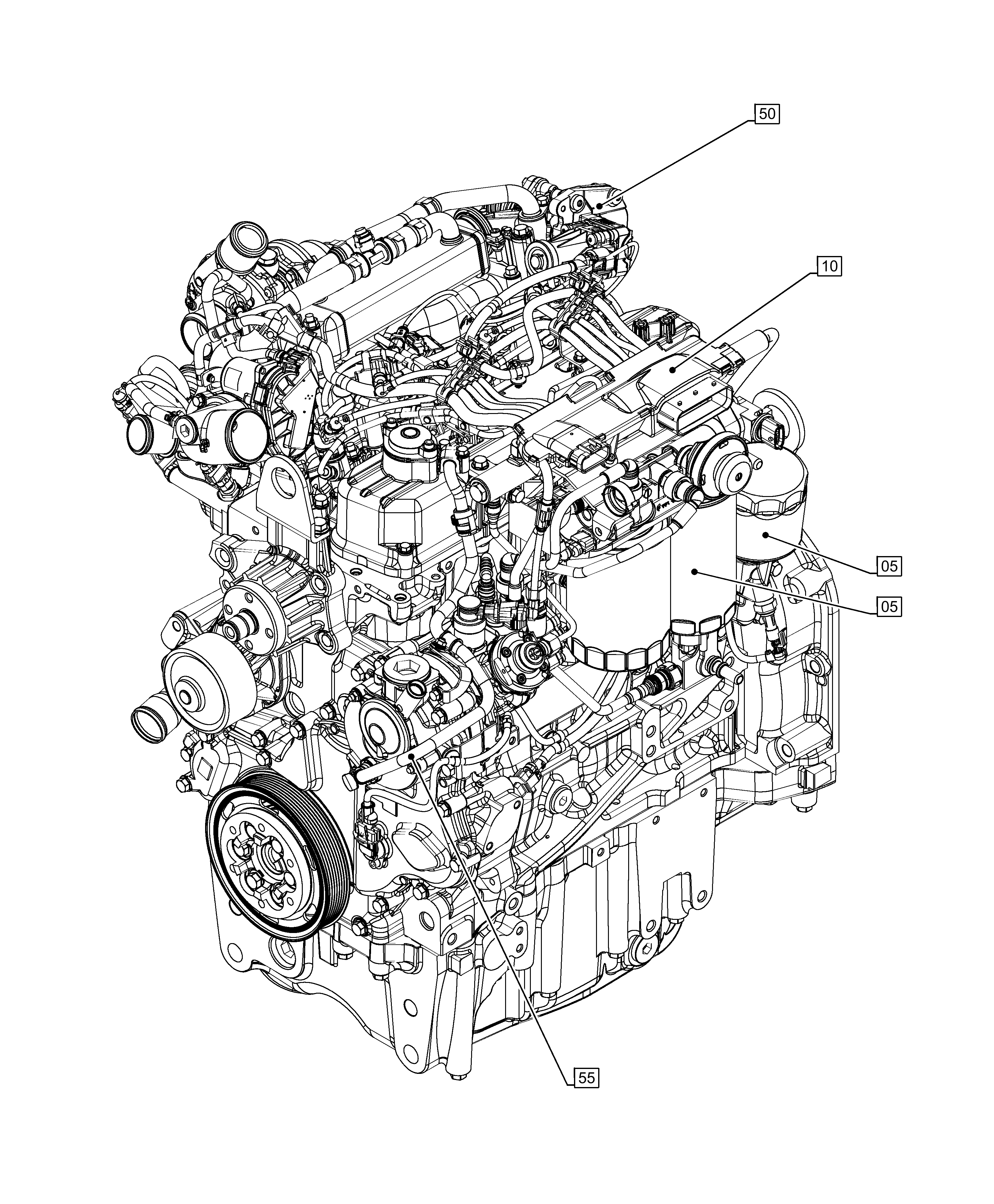 Case IH F5DFL4131 A005 - ENGINE PN 5802294836 - 73KW(12/17 - ) Parts Diagrams