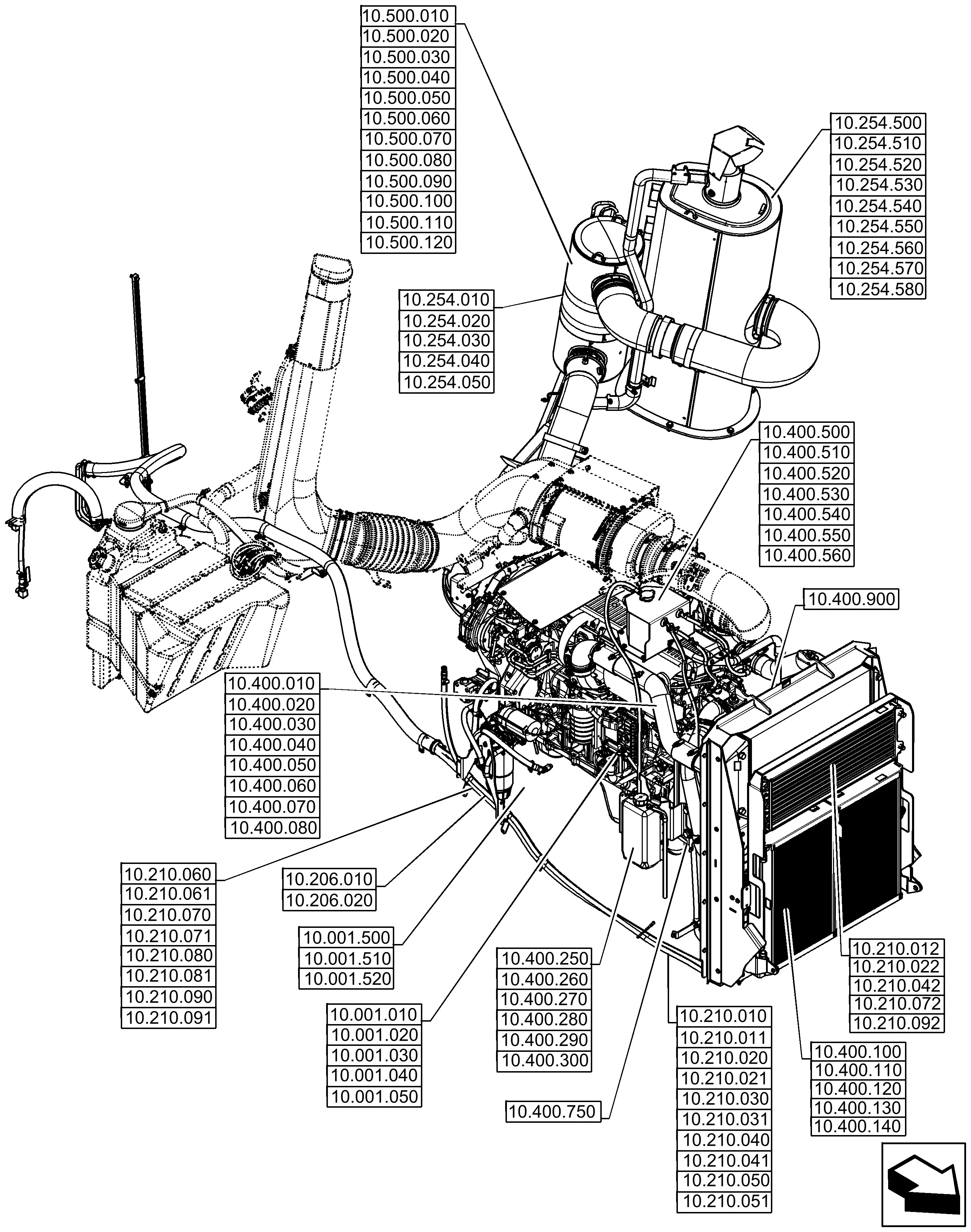 Case IH QUADTRAC 500 - TRACTOR - MY17 T4B PST (NA)(10/17 - ) Parts Diagrams