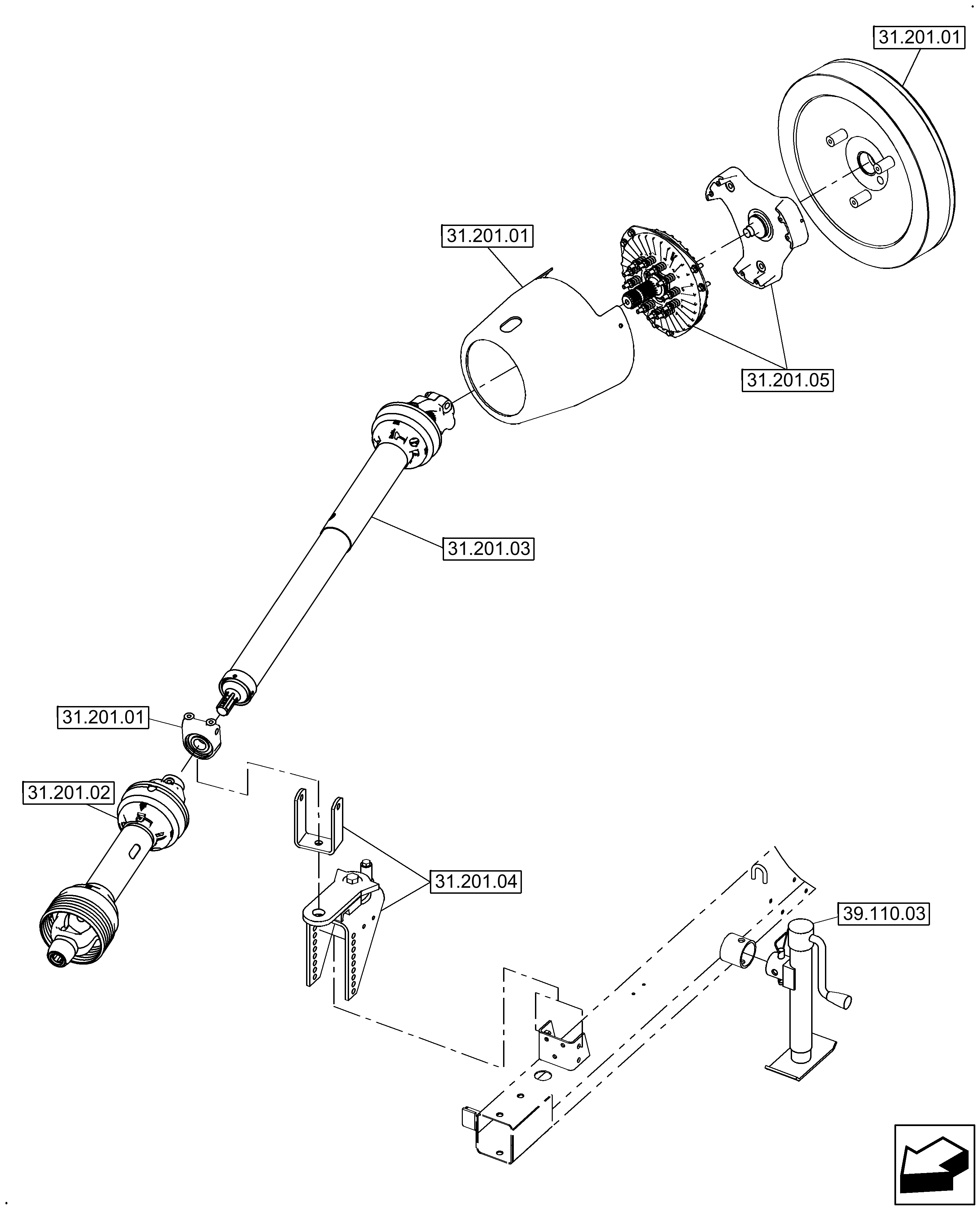 Case IH SB541 - SMALL SQUARE BALER(09/08 - ) Parts Diagrams