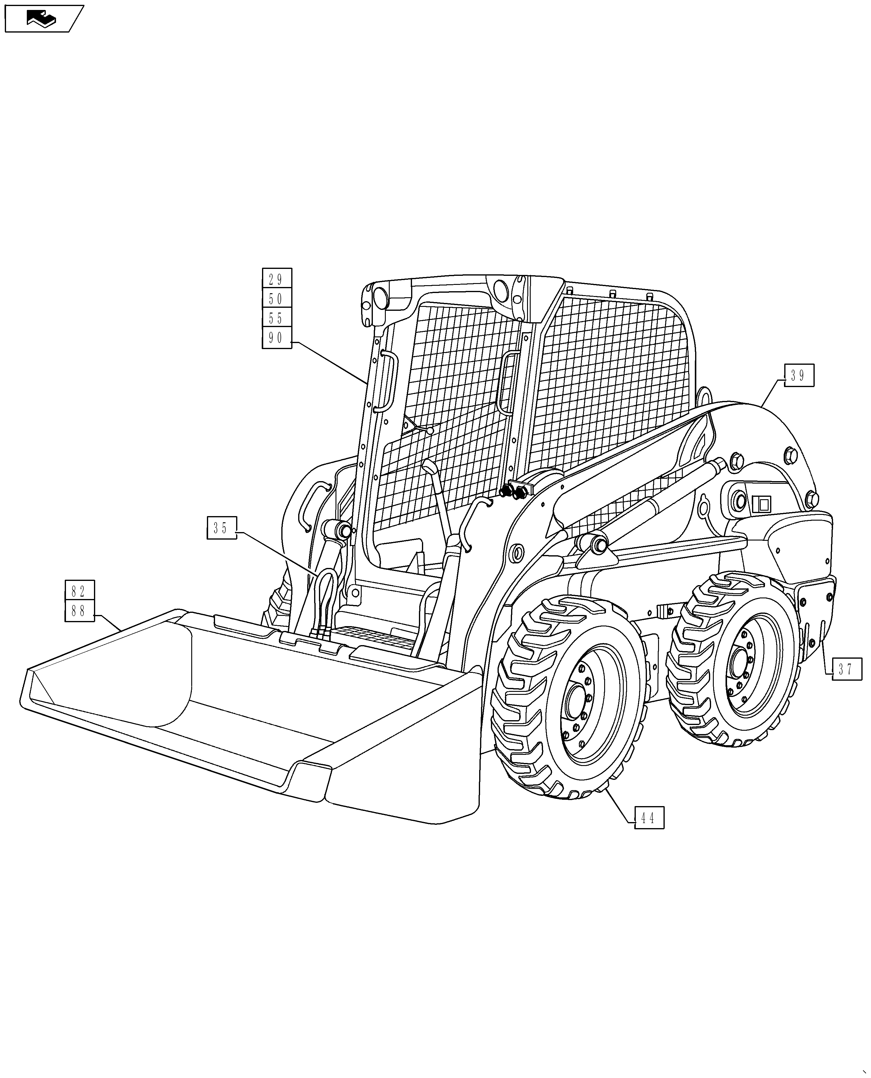 Case IH SR250 - SKID STEER LOADER - TIER 4A(07/12 - 04/17) Parts Diagrams