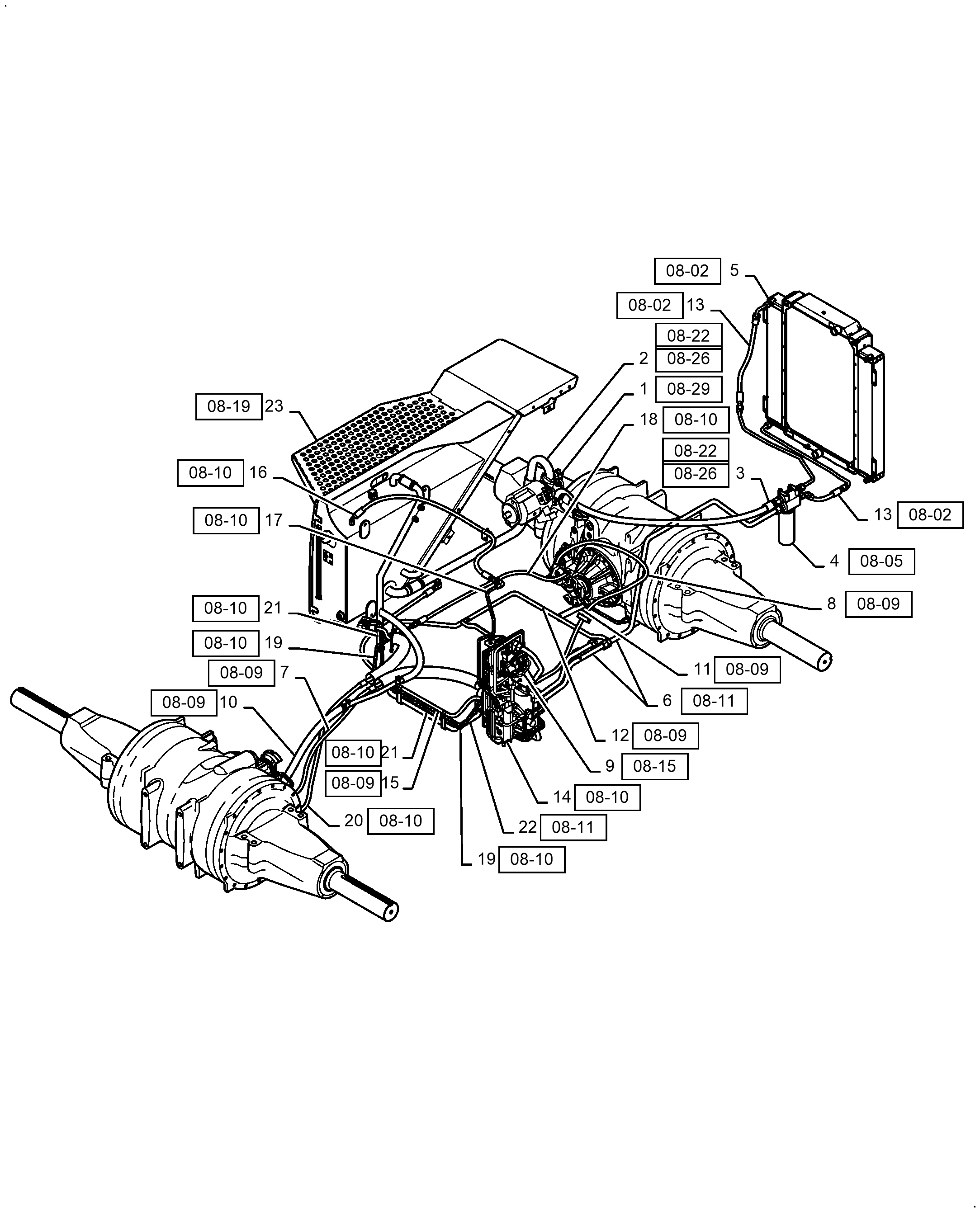 Case IH STEIGER 485 - 4WD TRACTOR(08/07 - 12/11) Parts Diagrams