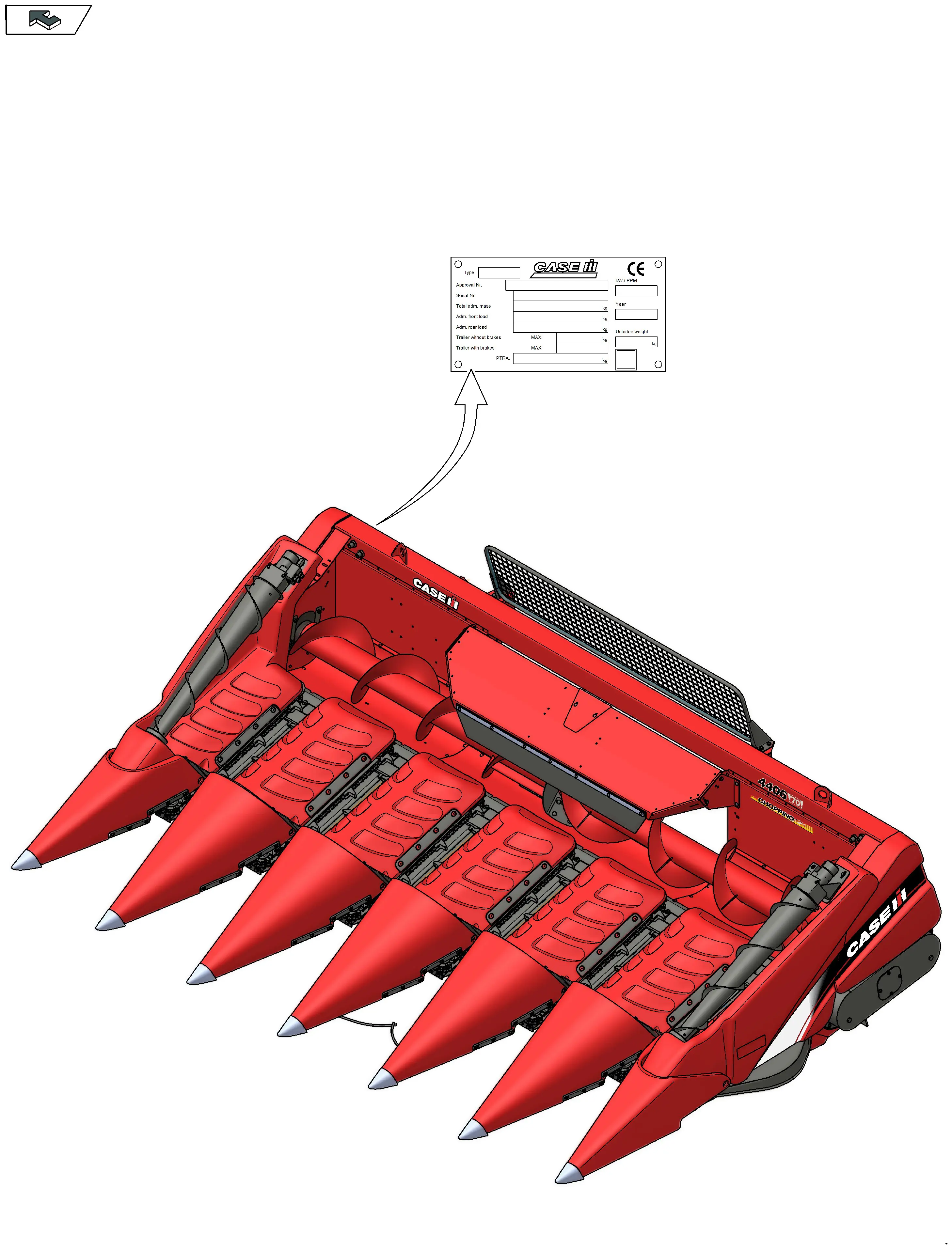 Case IH 4408F 30 CORN HEADER 02/22 Parts Diagrams