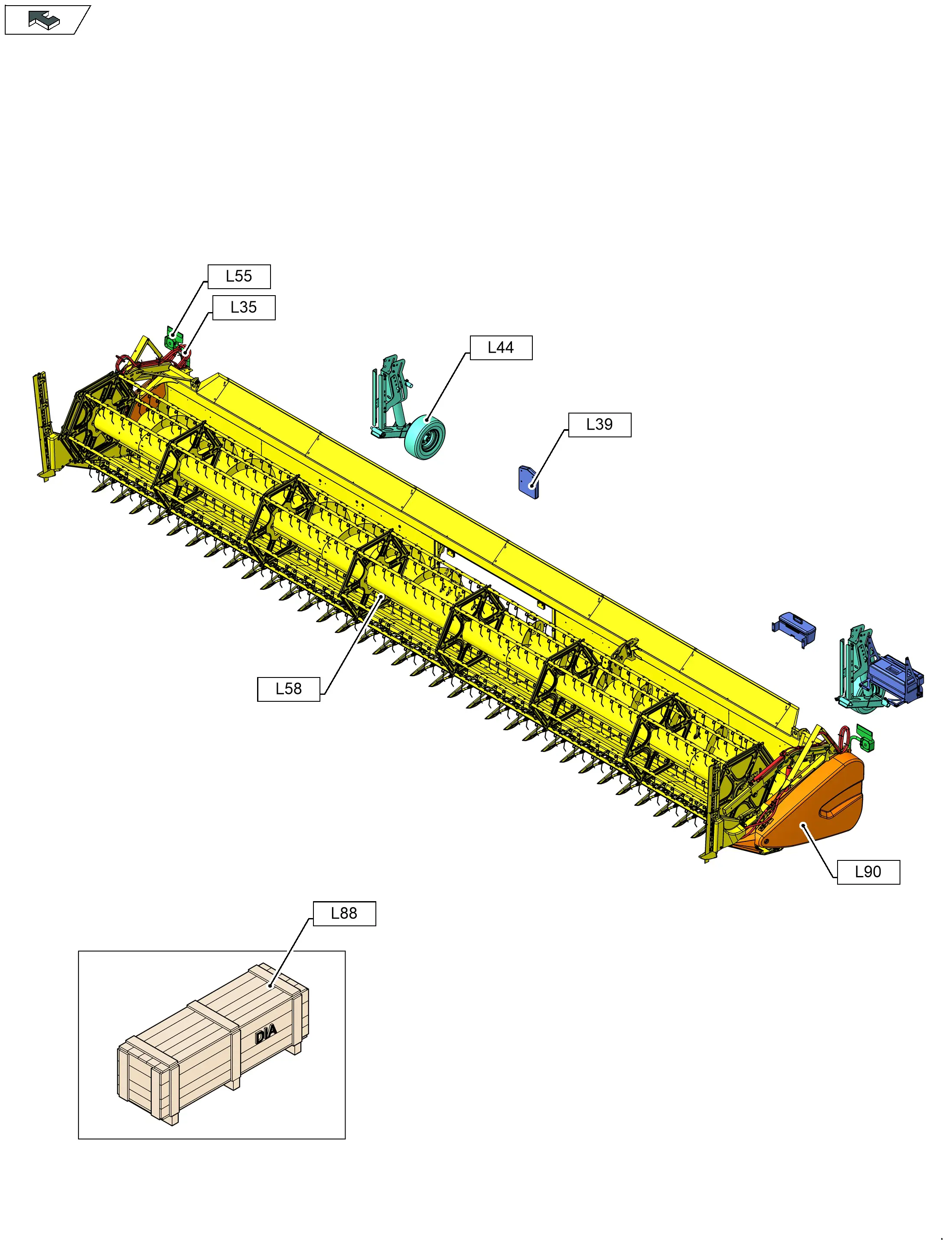Case IH 3050 20FT GRAINHEADER MY24 09/23 Parts Diagrams