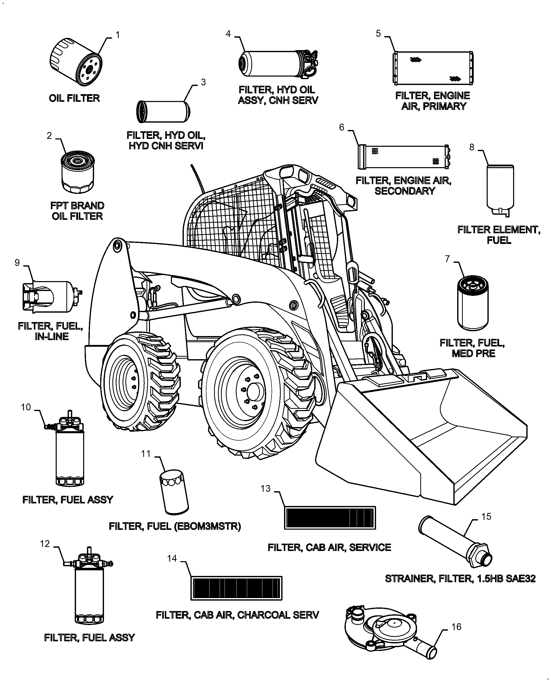 Case IH SV185B SKID STEER LOADER - S5 NA 03/21 Parts Diagrams
