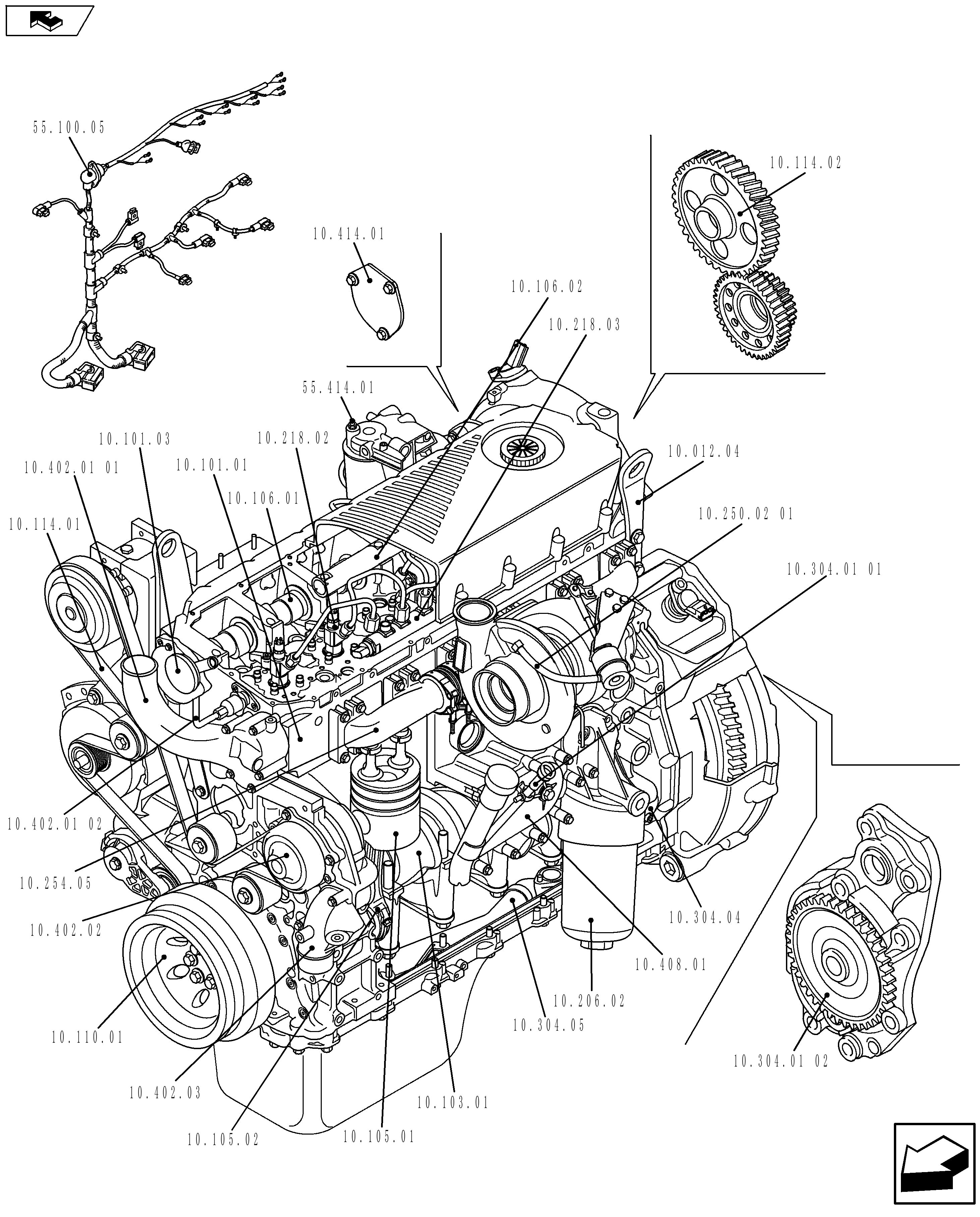 Case IH F2CE9684P E024 ENGINE 5801464757 - 84405027 03/11 12/14 Parts ...