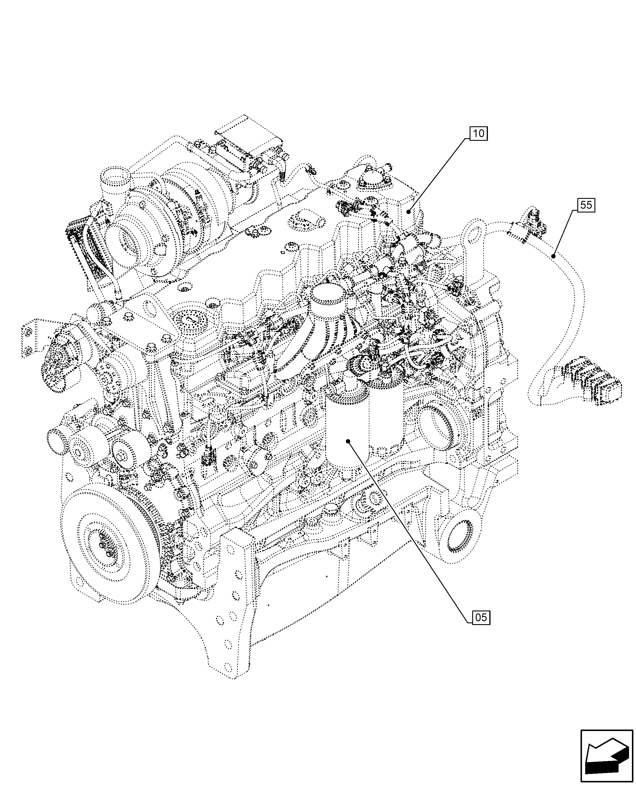 Case IH F4HFA613D E002 ENGINE PN 5801398289 - 183KW 01/16 Parts Diagrams