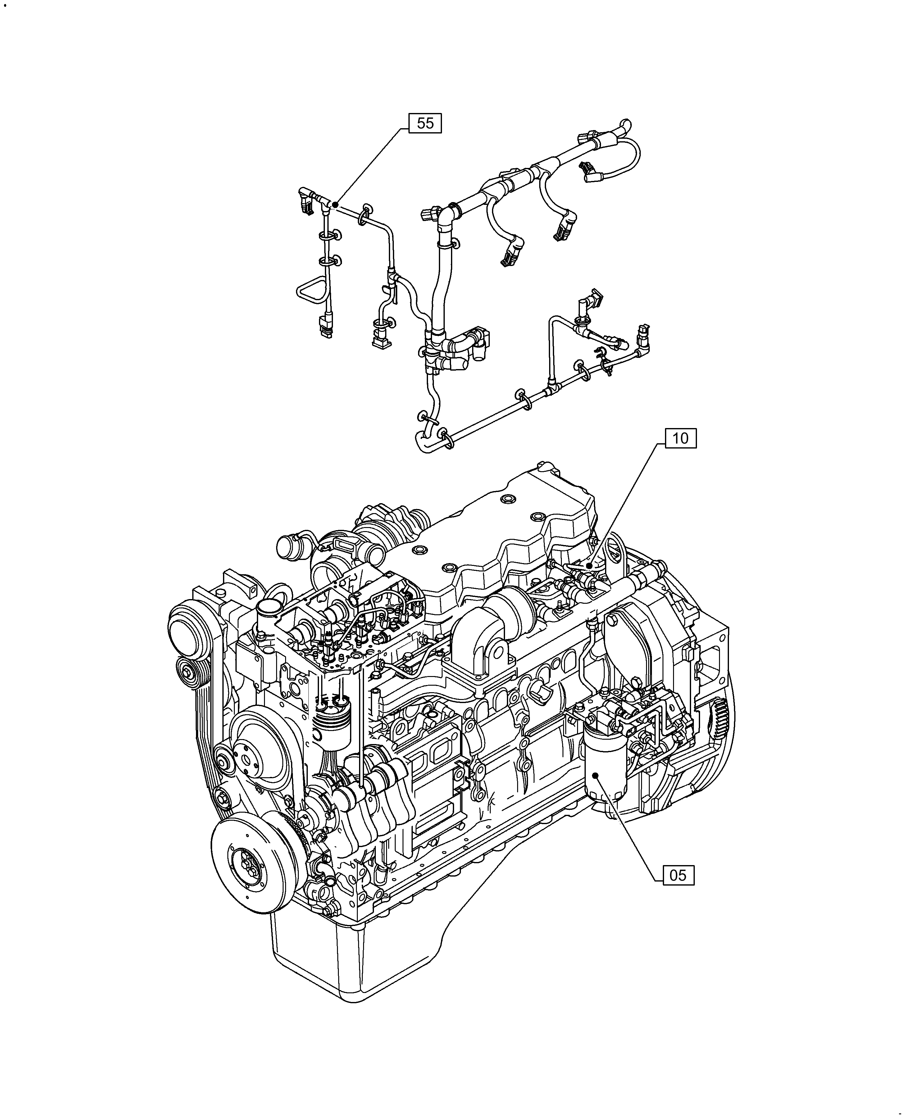 Case IH F4HFA613L E001 ENGINE 5801753678 - 47541861 01/14 Parts Diagrams