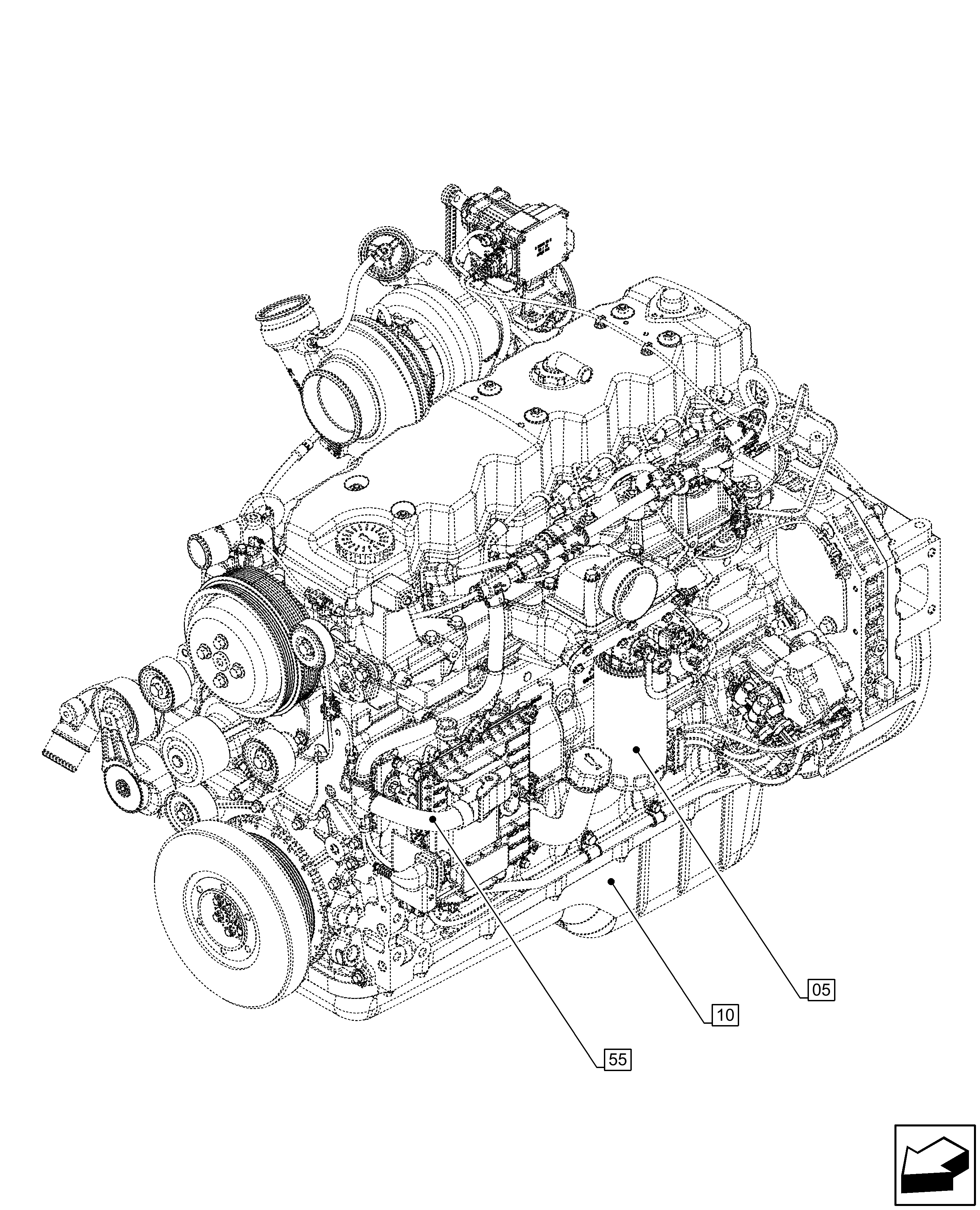Case IH F4HFA613M E004 ENGINE PN 5802121433 - 122KW 09/19 Parts Diagrams