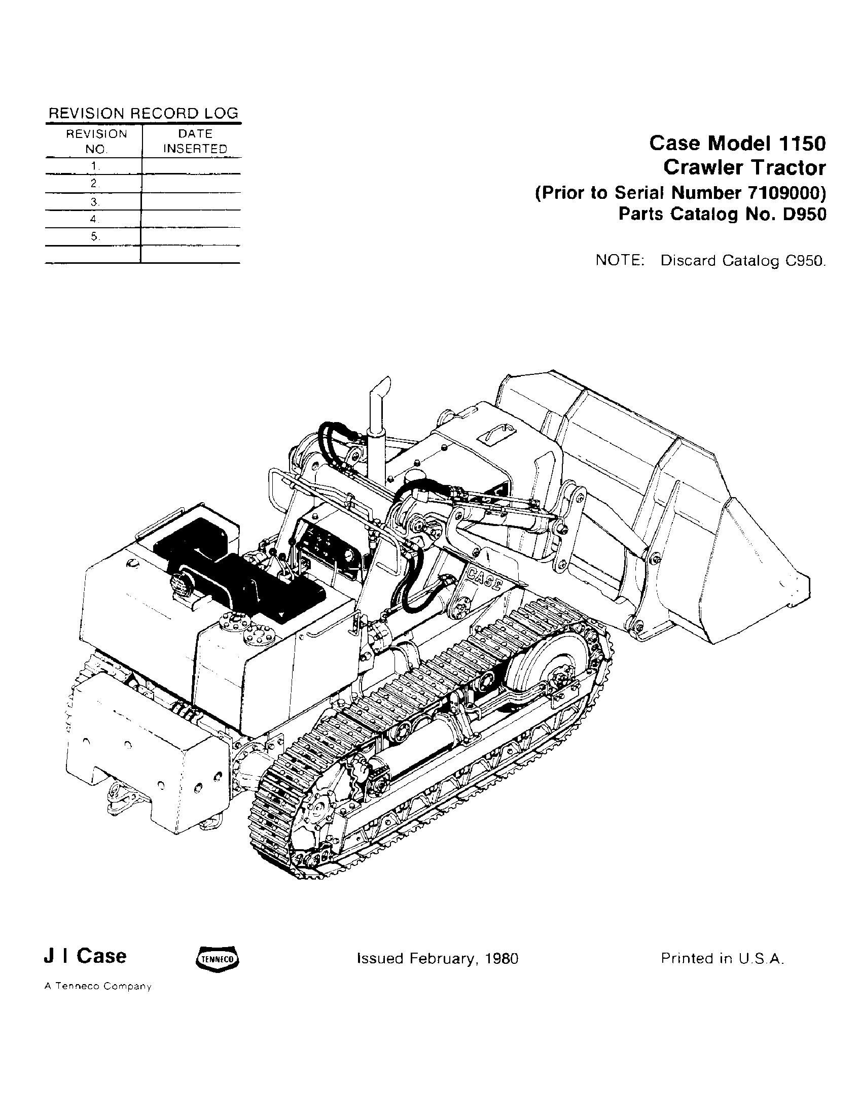 Case IH 1150 CASE TORQUE CONVERTER CRAWLER TRACTOR (BEFORE S/N 7109000 ...
