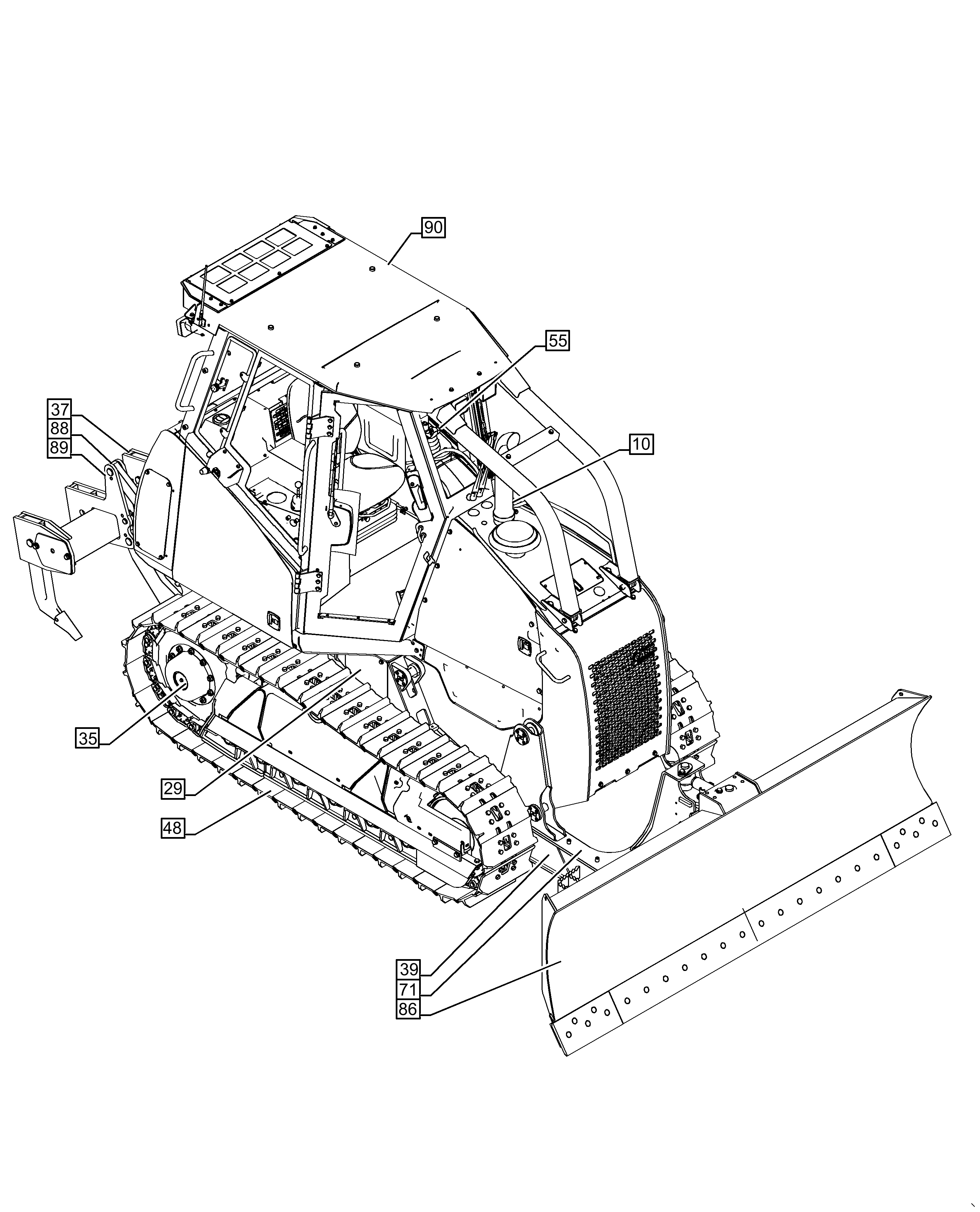 Case IH 2050M XLT BD CRAWLER DOZER - TIER 4B 11/16 01/22 Parts Diagrams