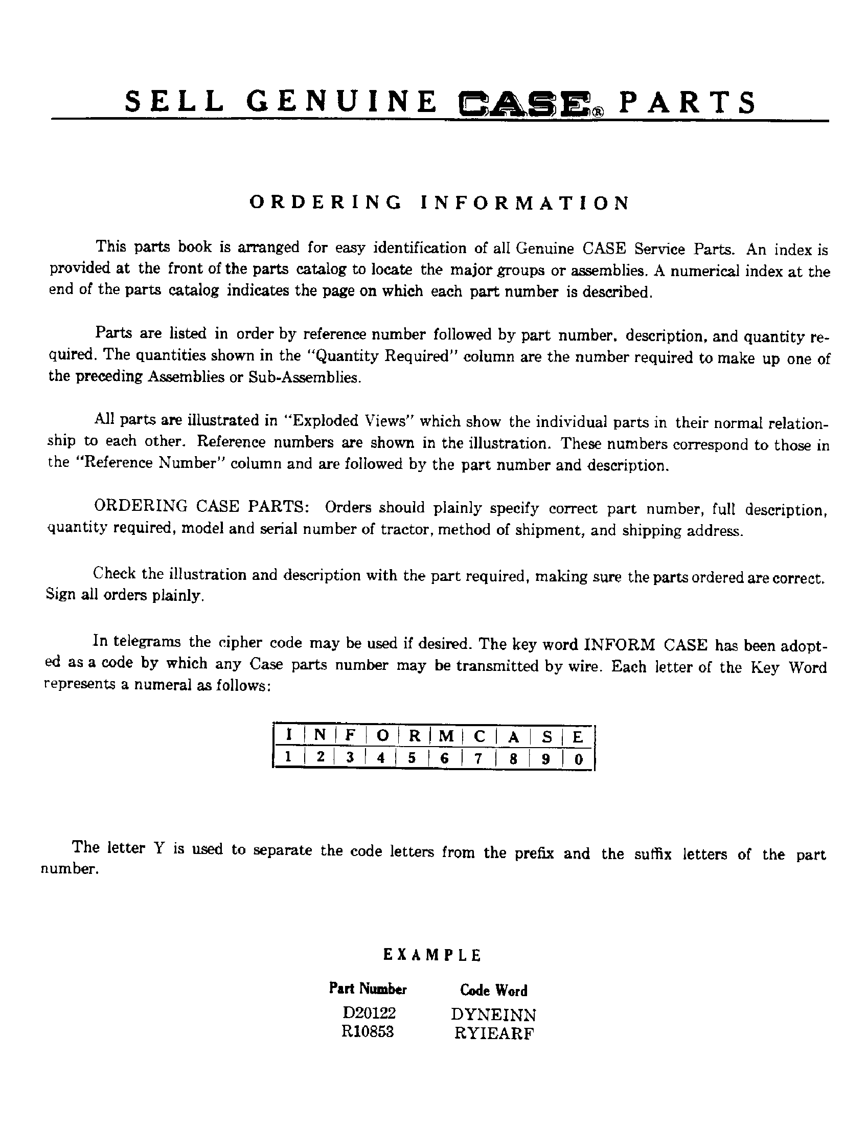 Case IH 320 LOADER AND BACKHOE 01/57 12/73 Parts Diagrams